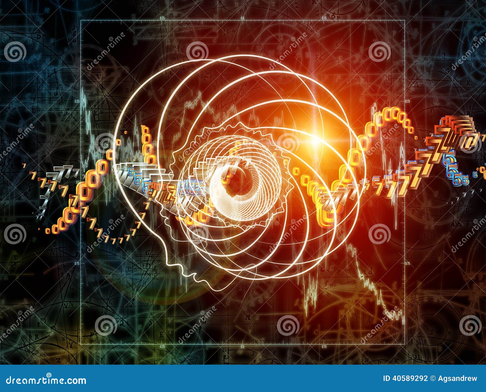 Glow of Geometry stock illustration. Illustration of element - 40589292