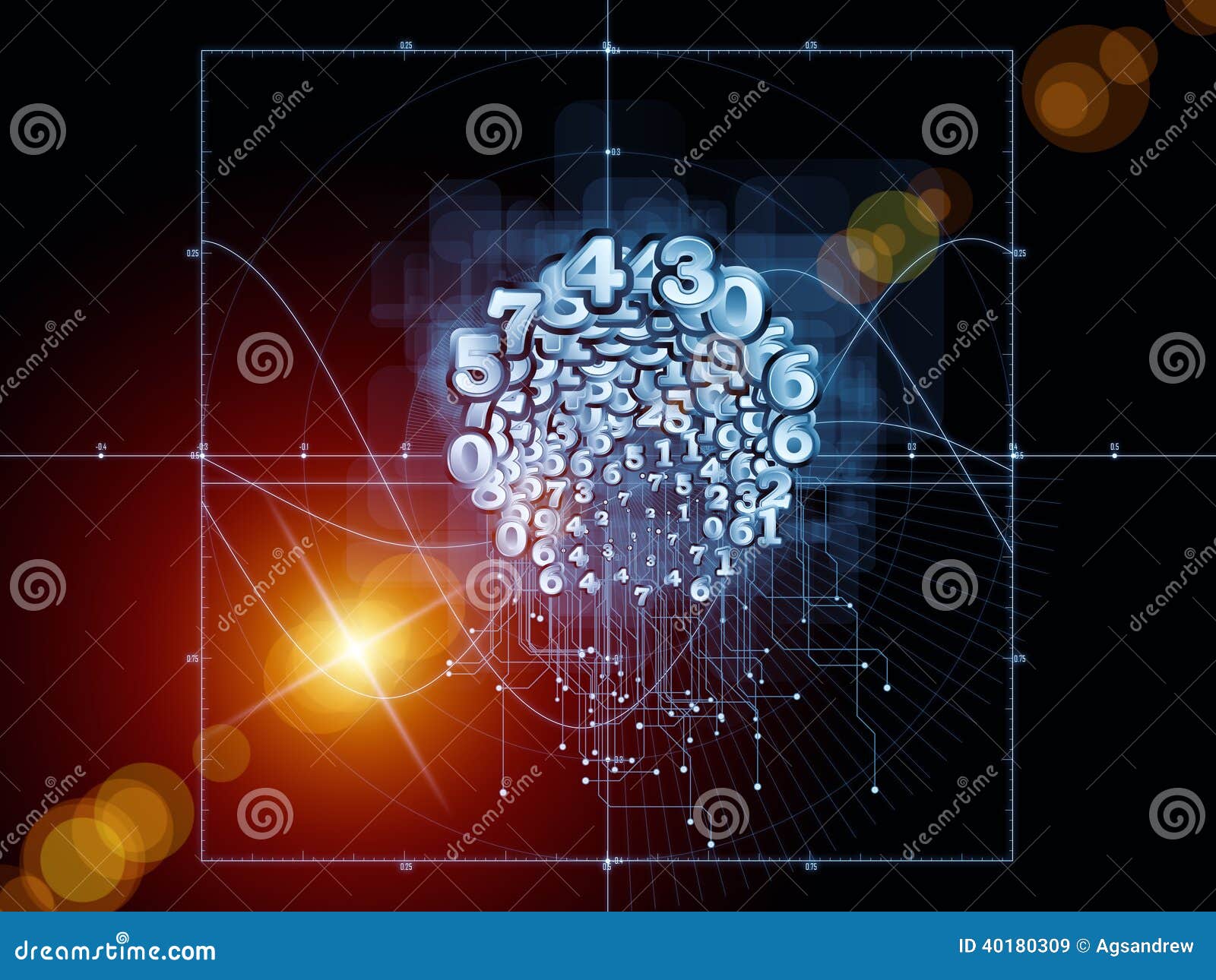 Glow of Geometry stock illustration. Illustration of arithmetic - 40180309