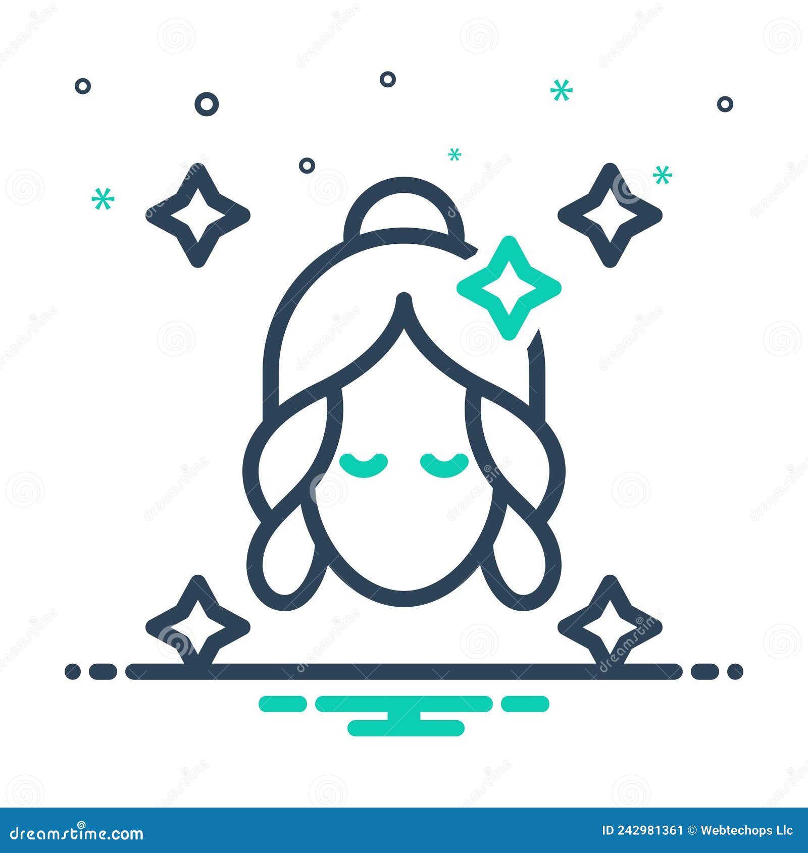 Mix Icon for Glow, Shine and Face Stock Vector - Illustration of sign ...