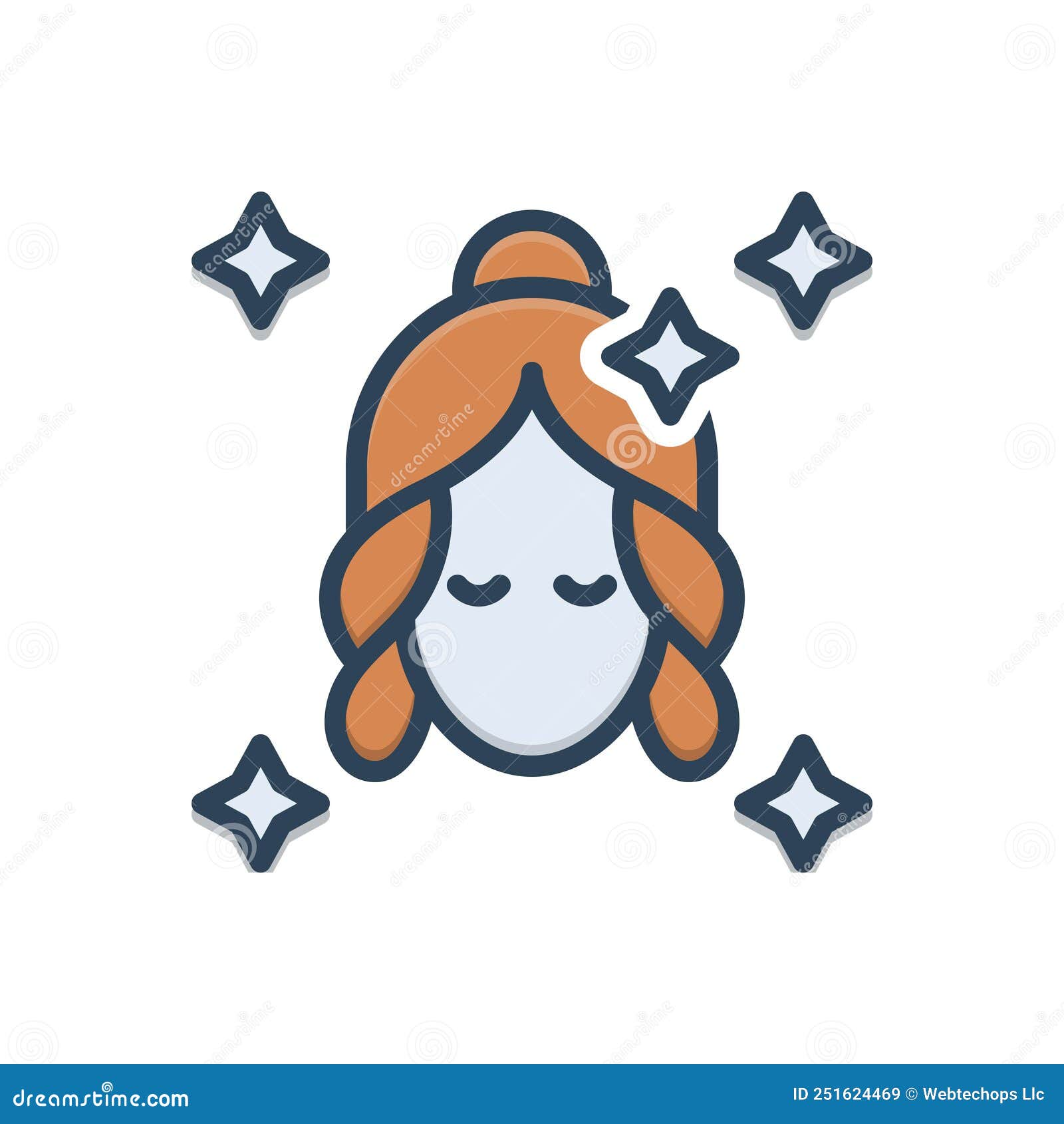 Color Illustration Icon for Glow, Shine and Face Stock Vector ...