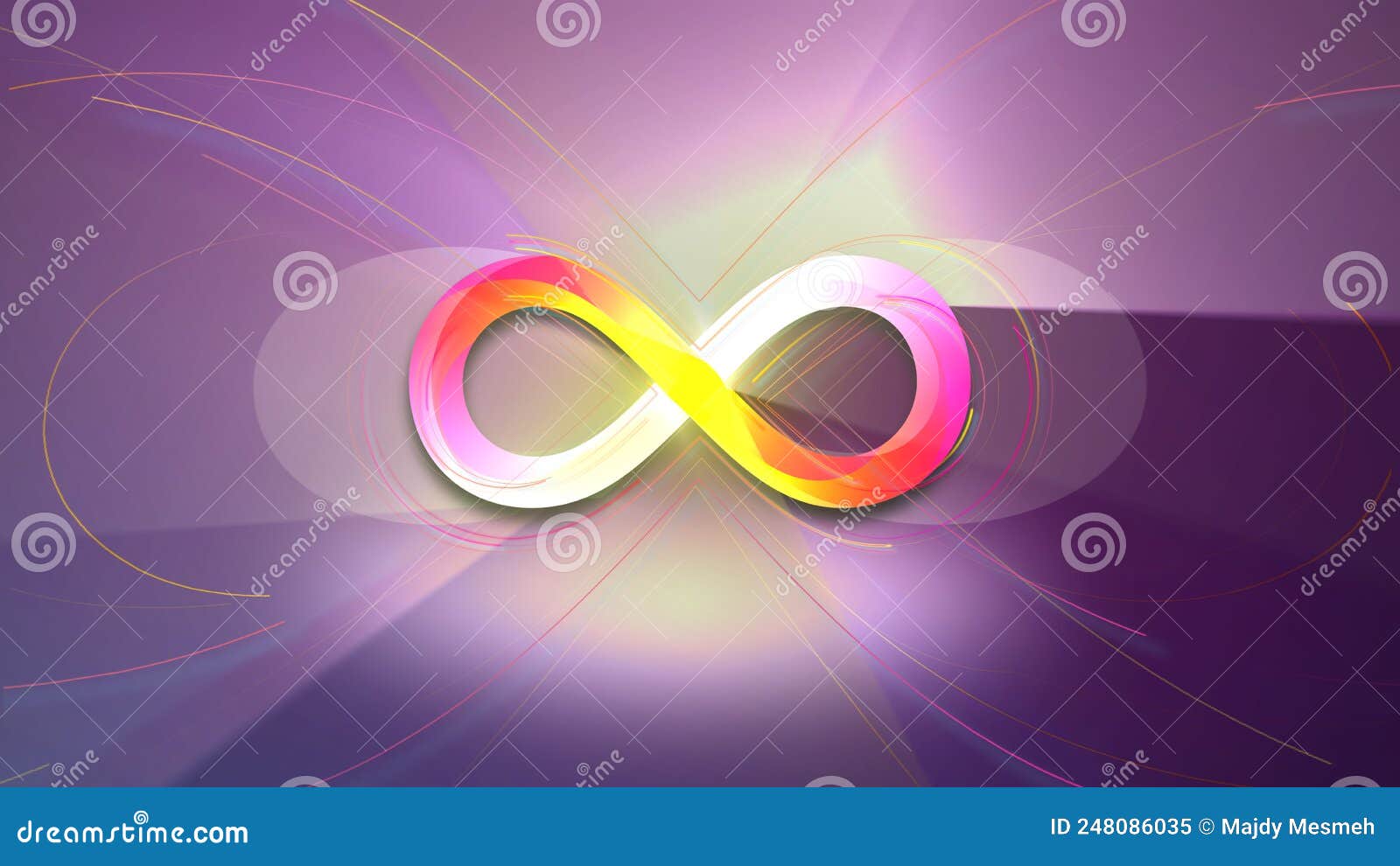 Glow Infinite Abstract Background Graphic Design Stock Illustration ...
