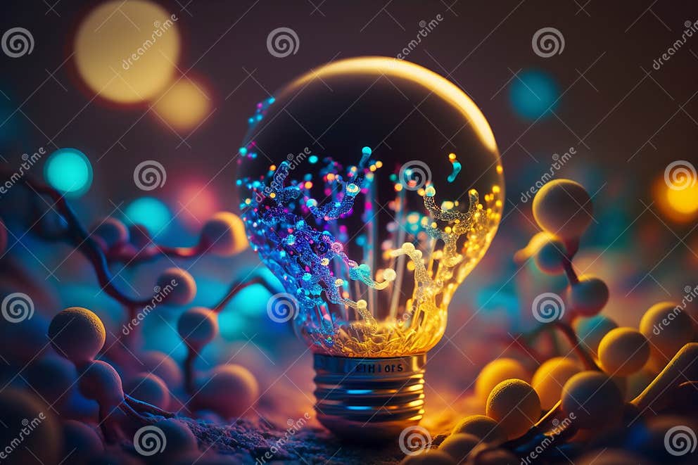 Glow Inside a Light Bulb Bright Concept Brainstorming Intelligence ...