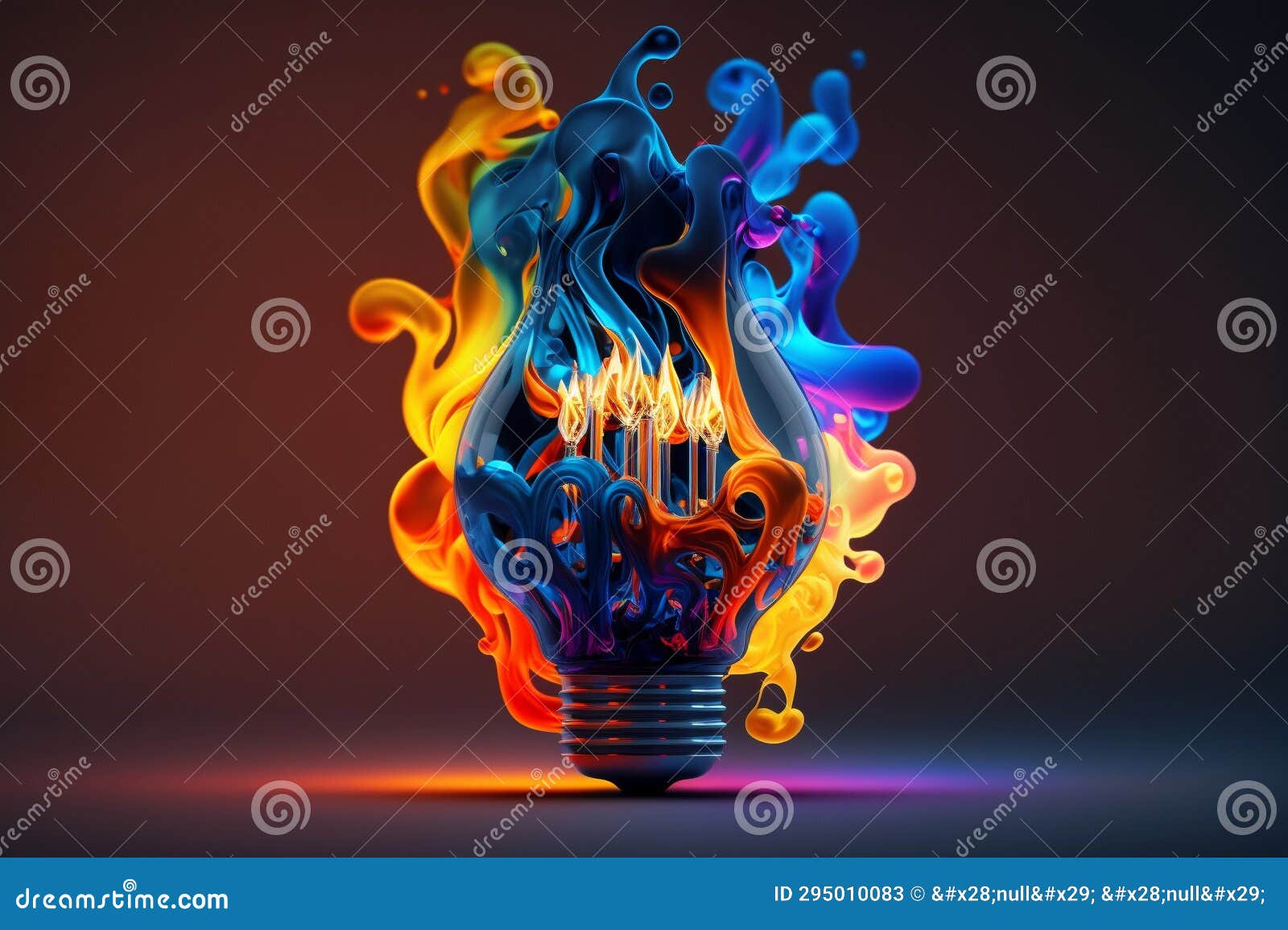 Glow Inside a Light Bulb Bright Concept Brainstorming Intelligence ...
