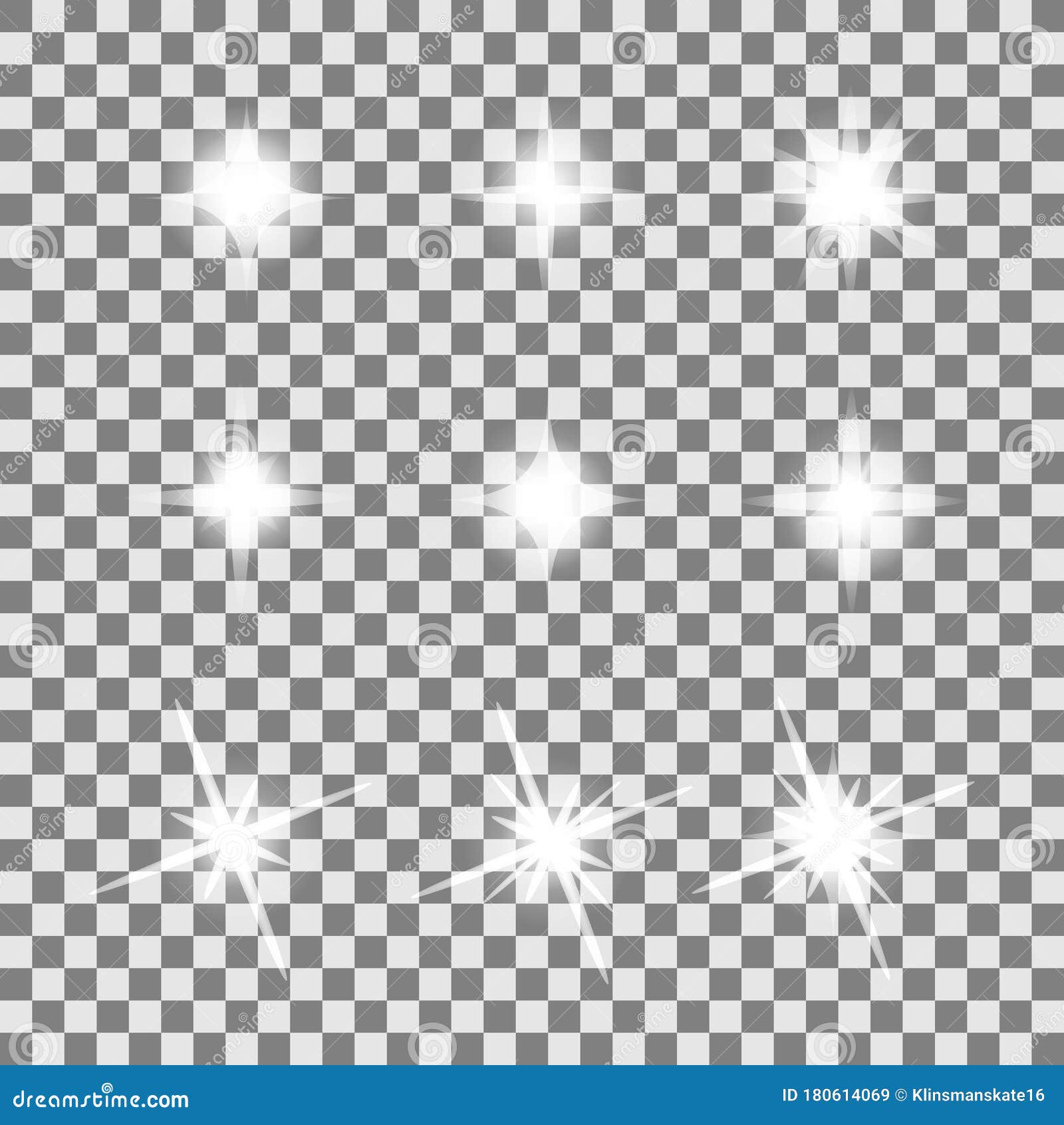 Glow Isolated on White Transparent Light Effect Element Set Stock ...