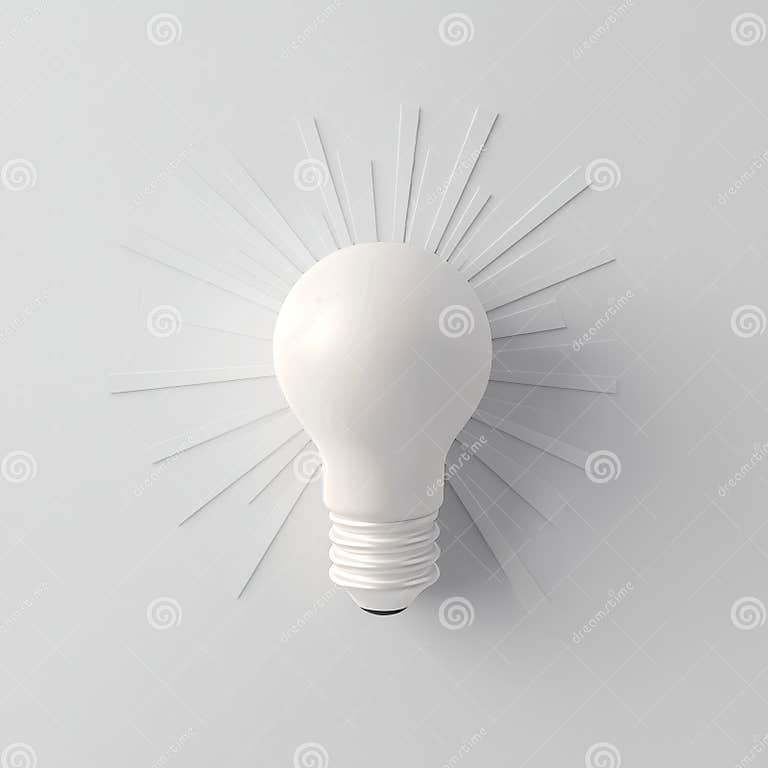 The Glow of a Light Bulb Represents an Idea, Solution, Invention ...