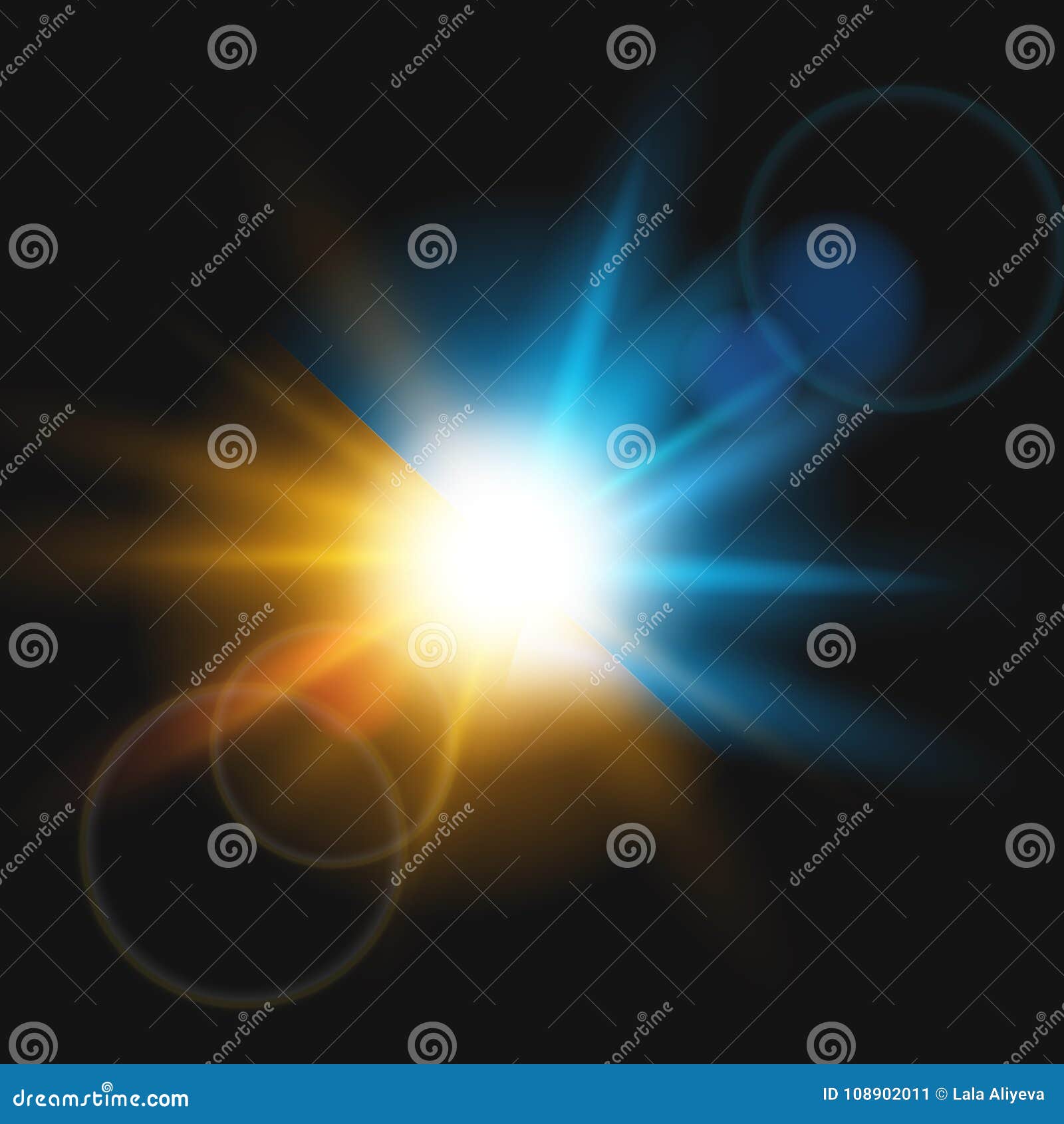 Glow Light Effect. Abstract Effect of Lighting Flare Stock Vector ...