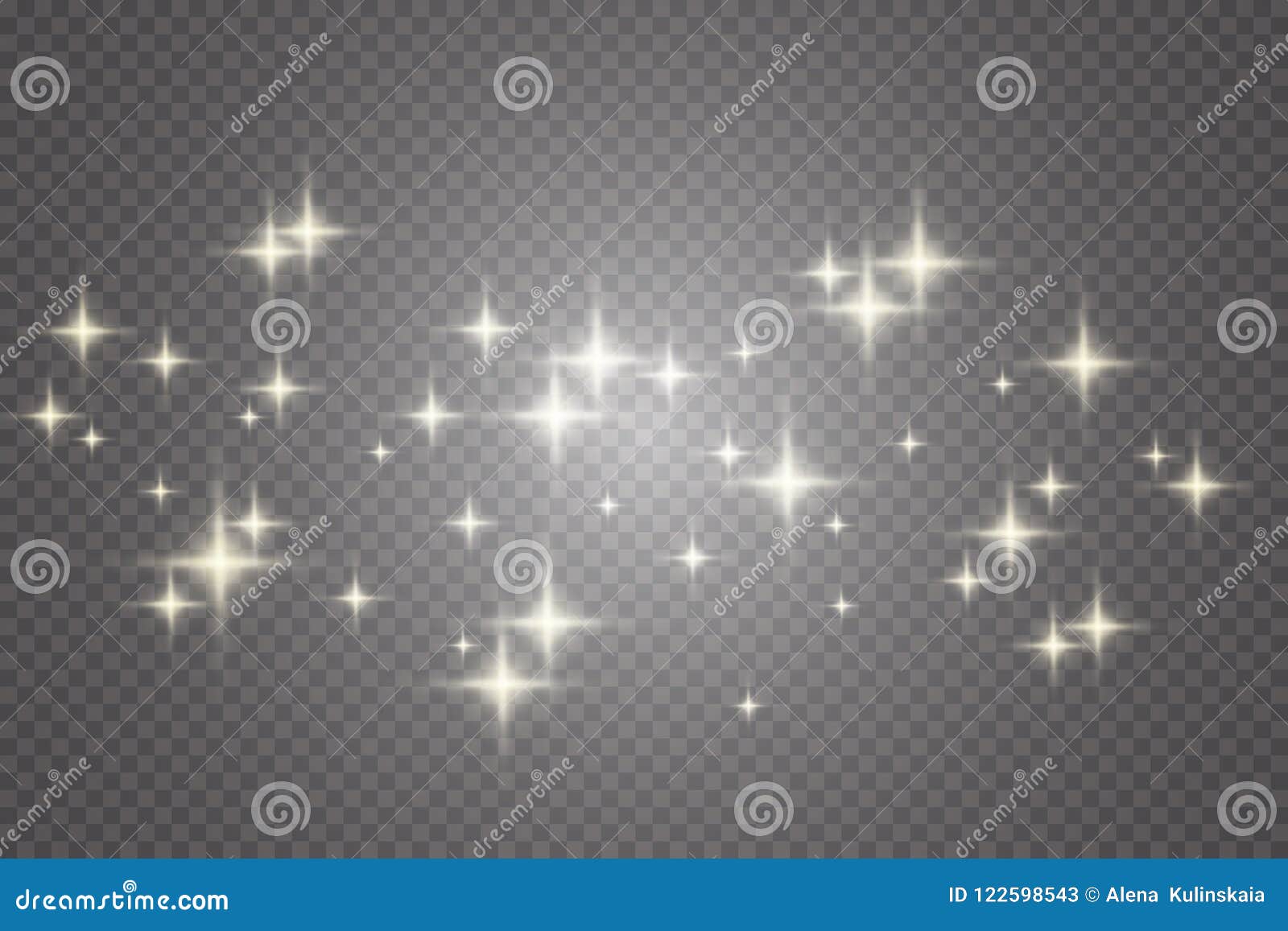 Glow Light Effect. Cloud of Glittering Dust. Vector Illustration Stock ...
