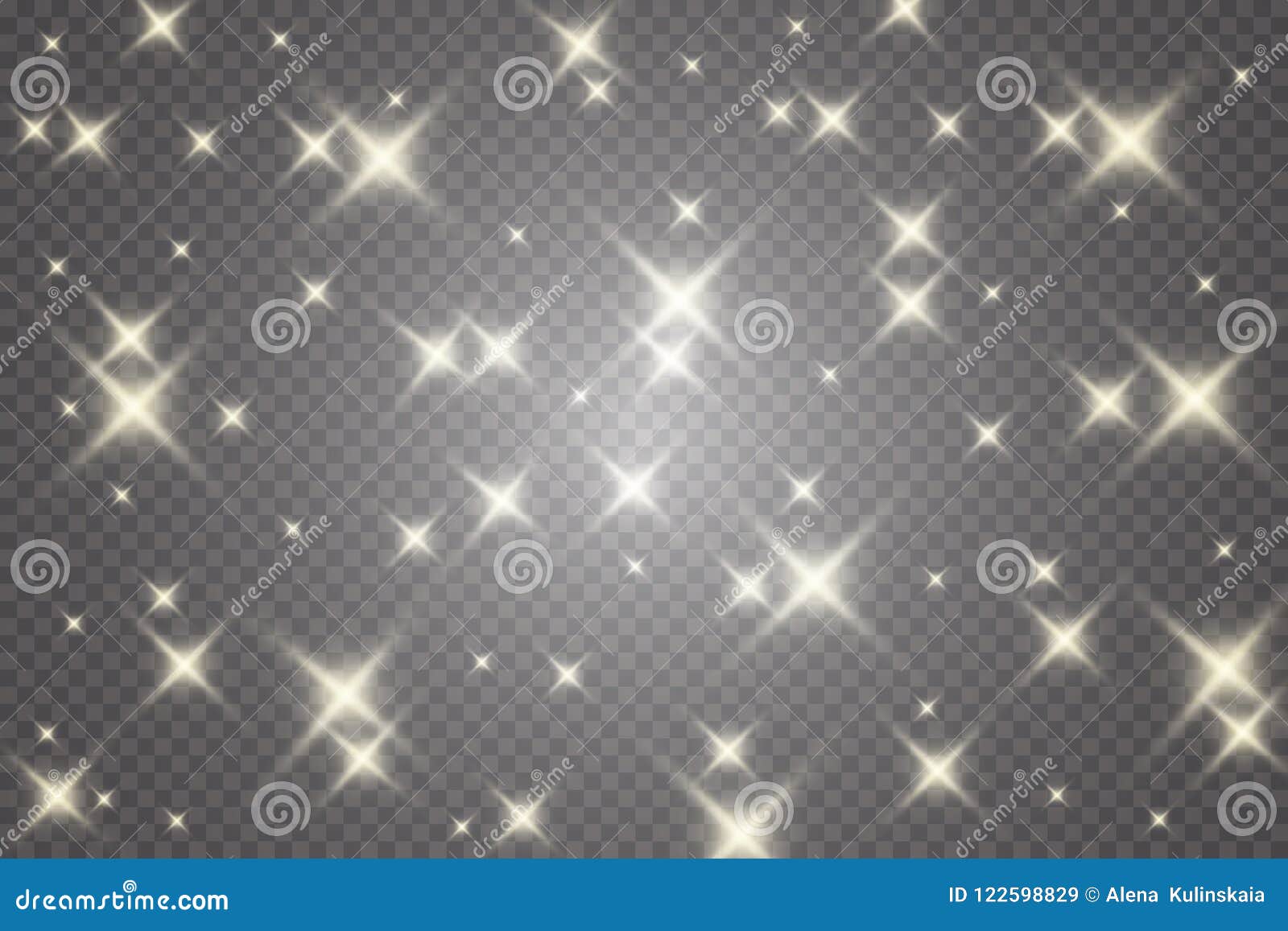 Glow Light Effect. Cloud of Glittering Dust. Vector Illustration Stock ...