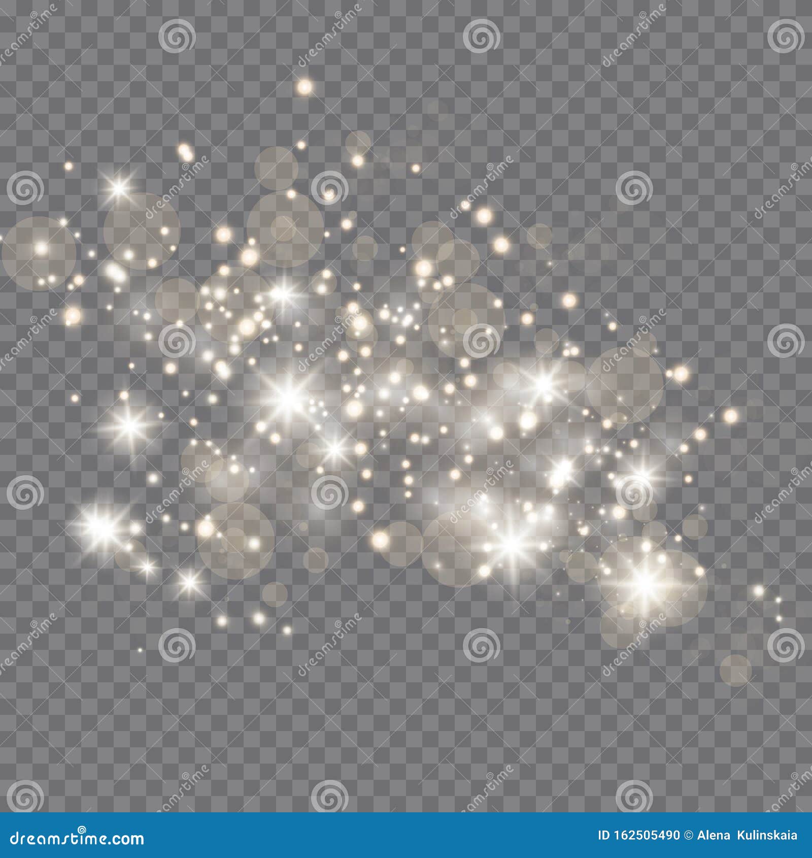 Glow Light Effect. Cloud of Glittering Dust. Vector Illustration Stock ...