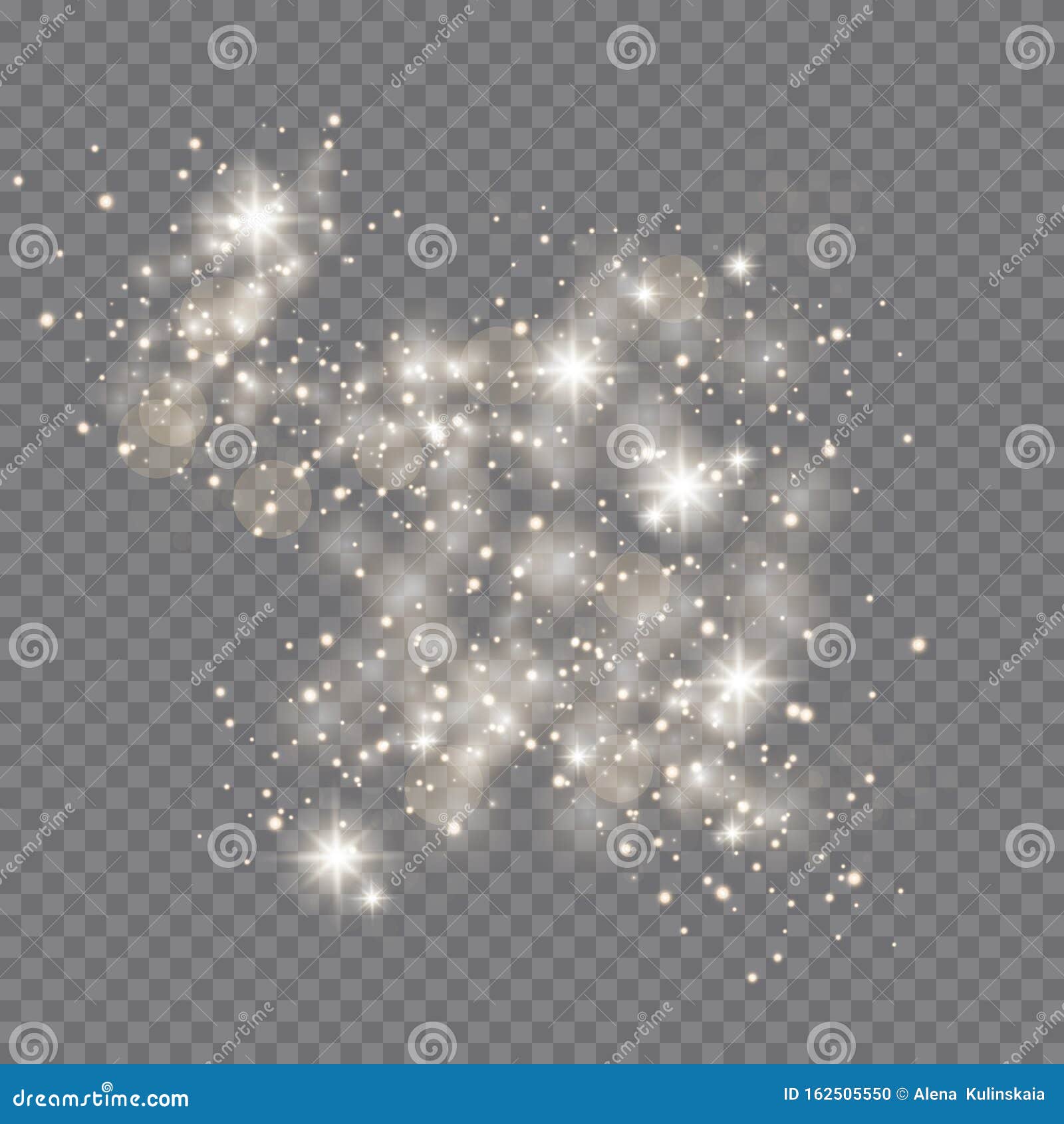 Glow Light Effect. Cloud of Glittering Dust. Vector Illustration Stock ...