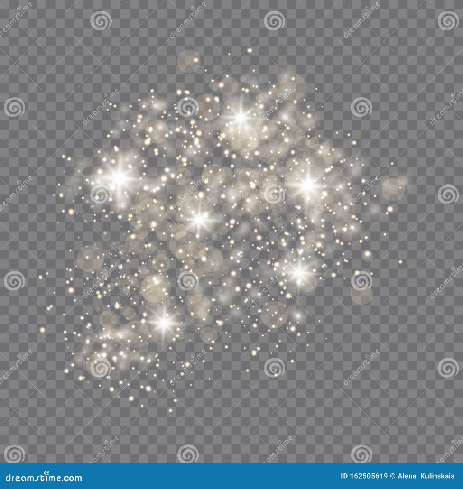 Glow Light Effect. Cloud of Glittering Dust. Vector Illustration Stock ...