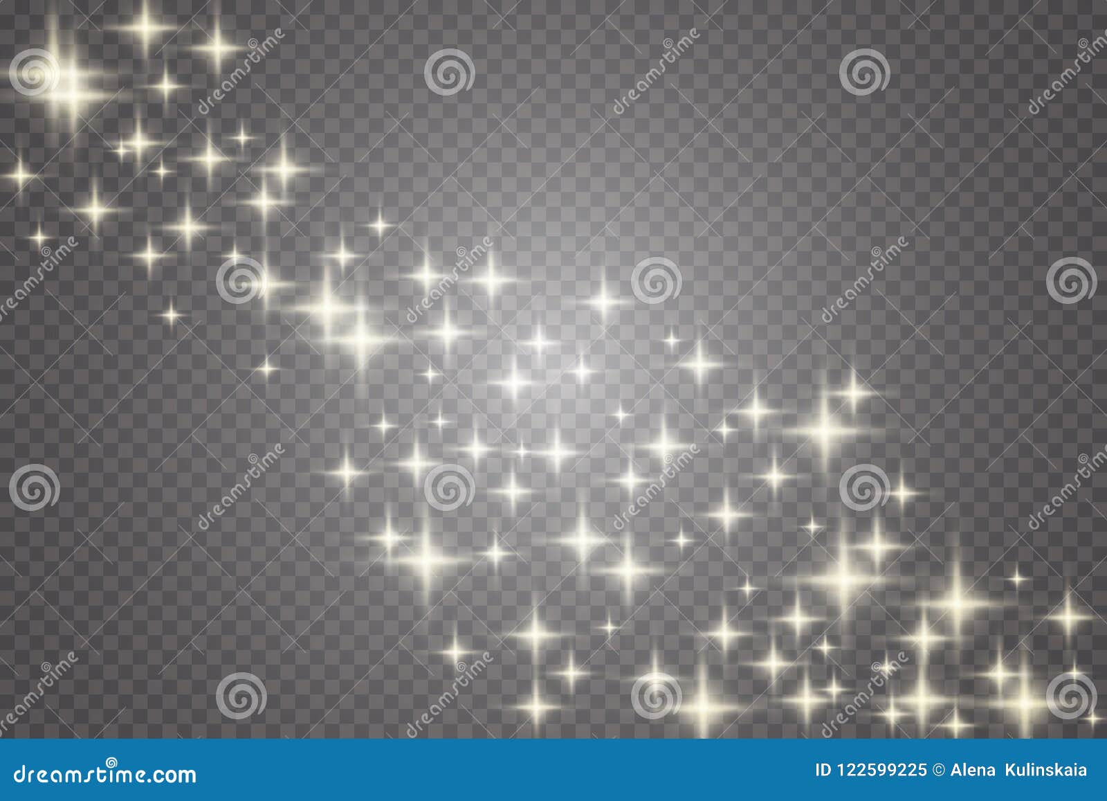 Glow Light Effect. Cloud of Glittering Dust. Vector Illustration Stock ...