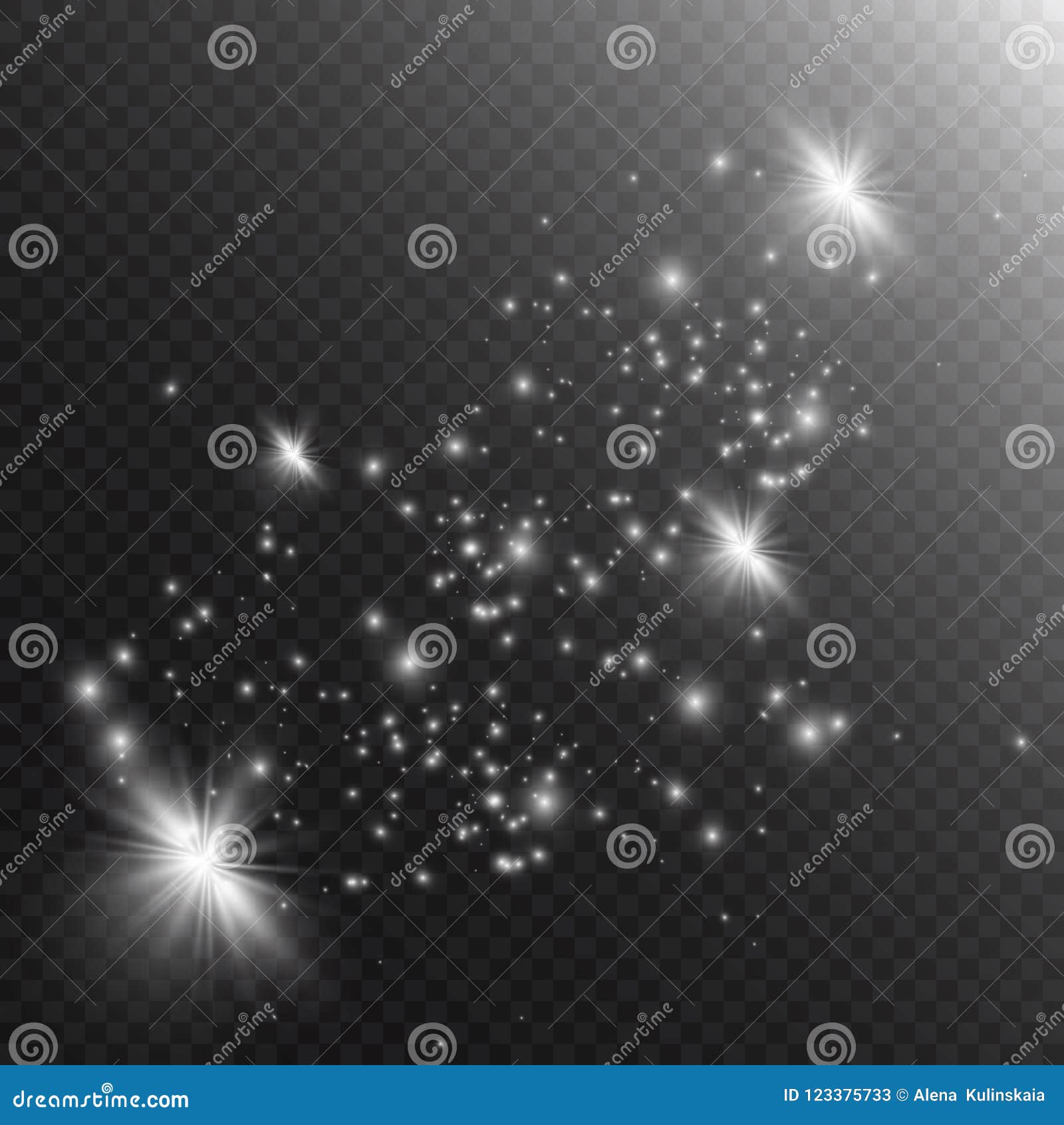 Glow Light Effect. Cloud of Glittering Dust. Vector Illustration Stock ...