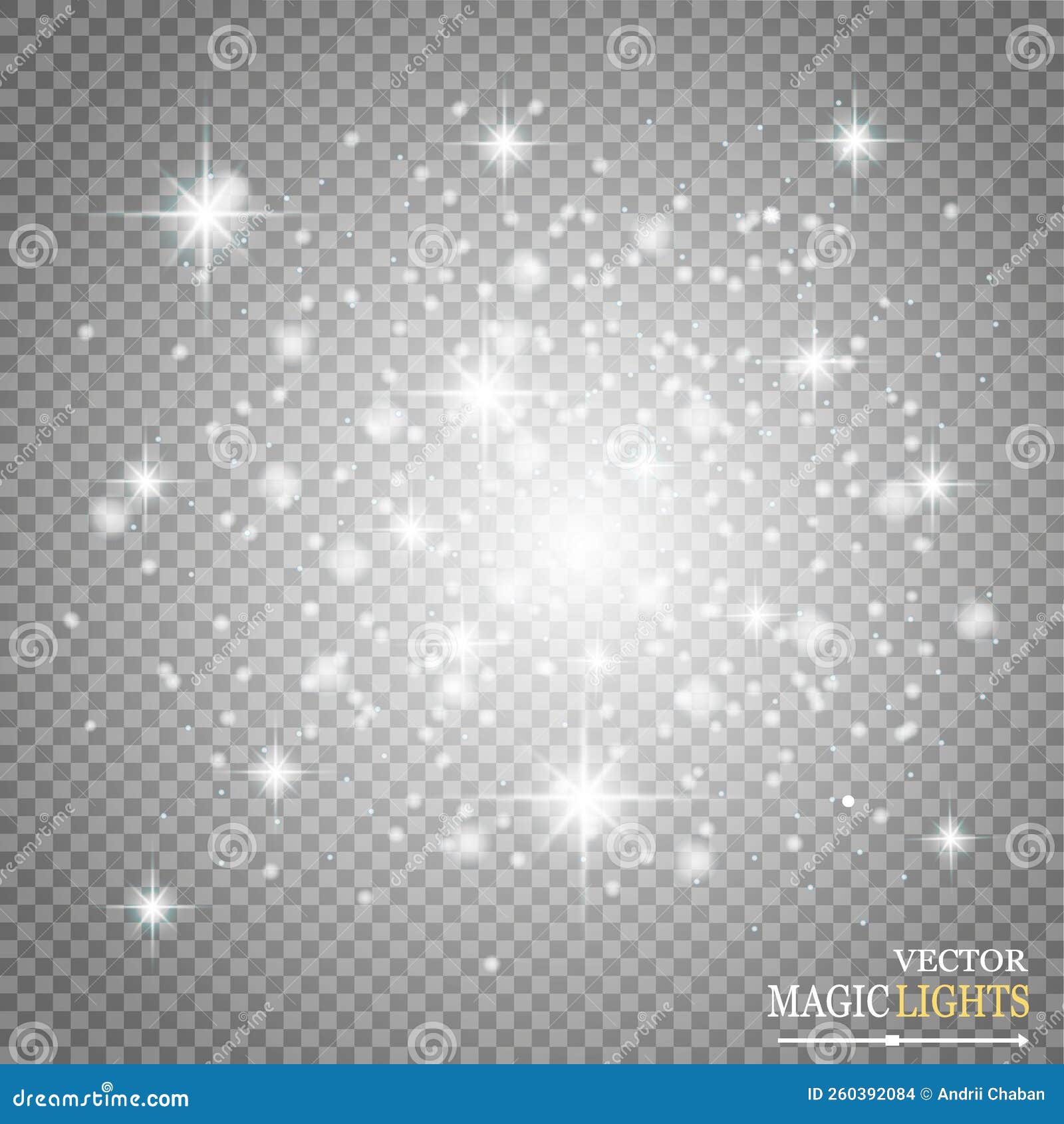 Glow Light Effect. Cloud of Glittering Dust. Vector Illustration Stock ...