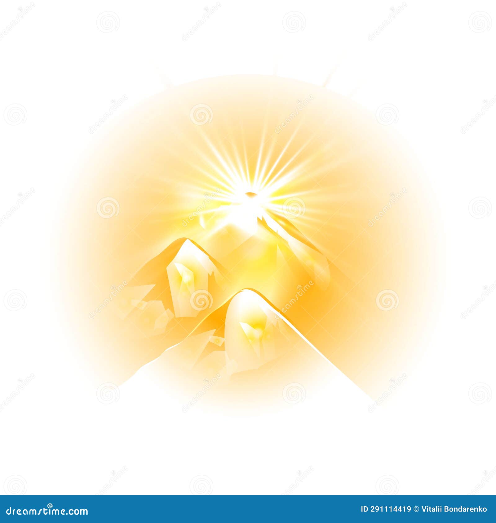 Glow Light Effect, Explosion, Glitter, Spark, Sun Flash. Sunrise in the ...