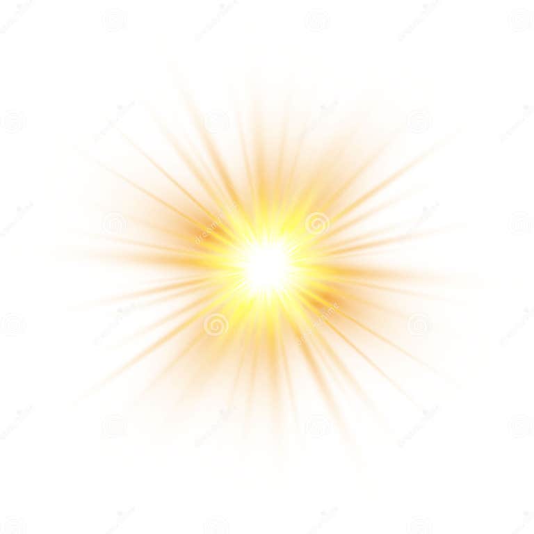 Glow Light Effect, Explosion, Glitter, Spark, Sun Flash. Vector ...