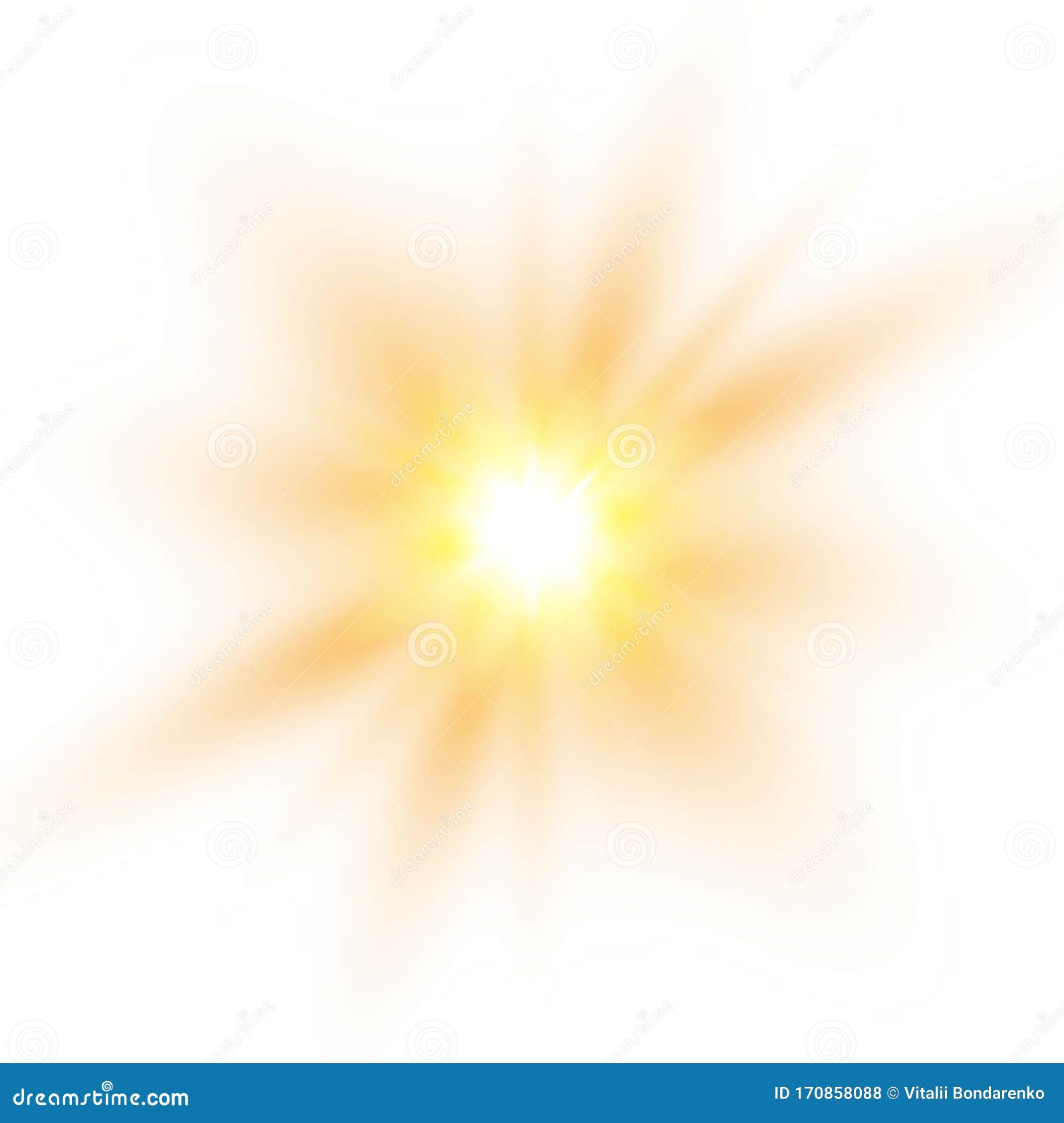 Glow Light Effect, Explosion, Glitter, Spark, Sun Flash. Vector ...