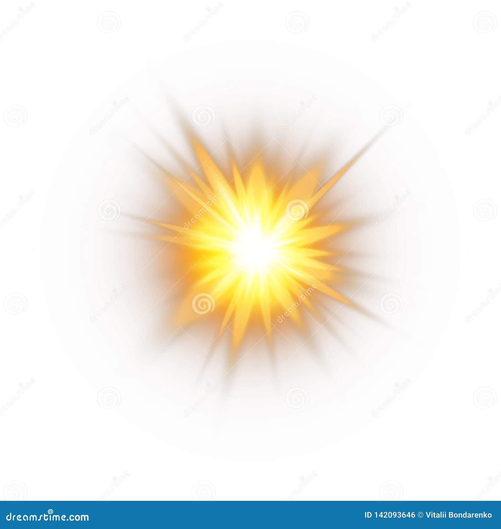 Glow Light Effect, Explosion, Glitter, Spark, Sun Flash. Vector ...