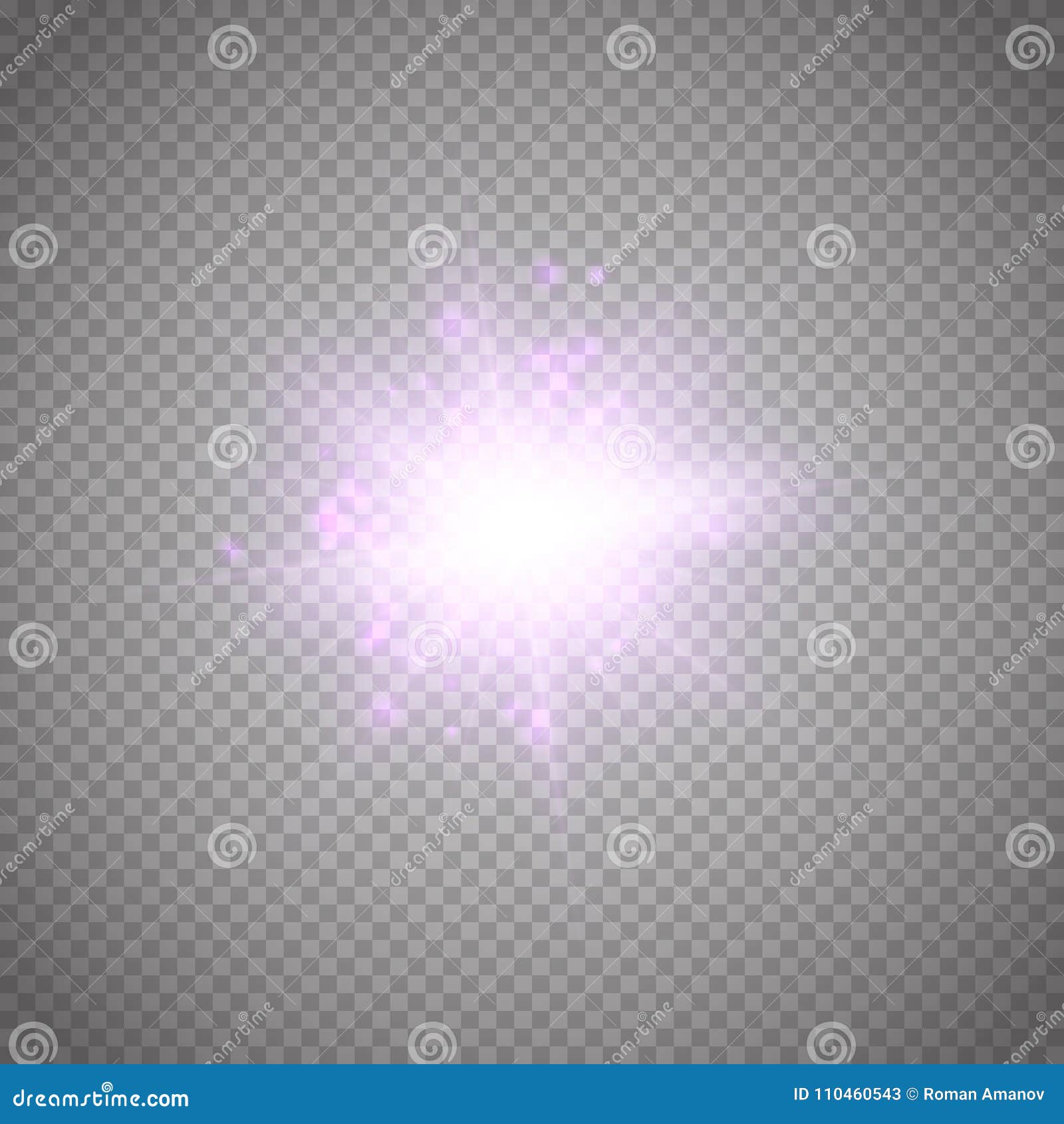 Glow Light Effect Isolated on Transparent Background. Vector ...