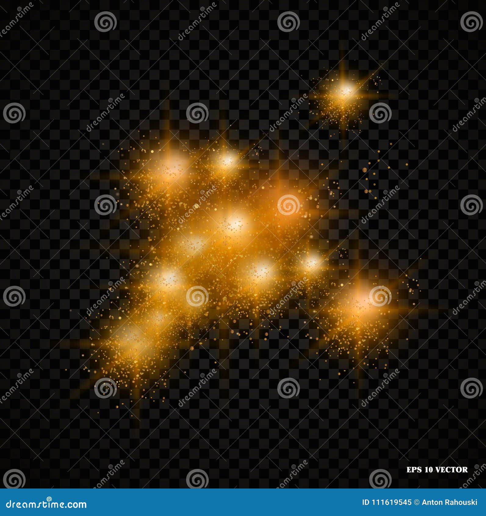 Glow Light Effect with Rays and Shine Particles, Bright Light Effect on ...