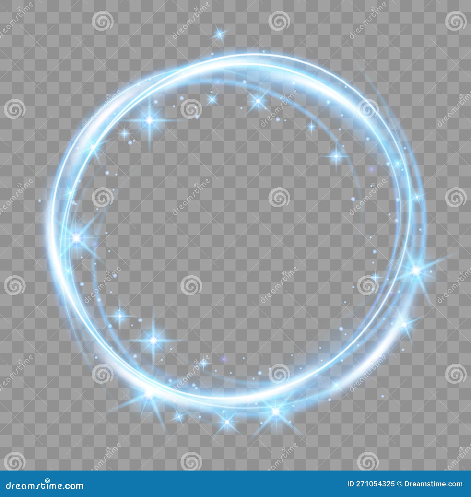Glow Light Effect. Ribbon Glint. Abstract Rotational Border Lines Stock ...