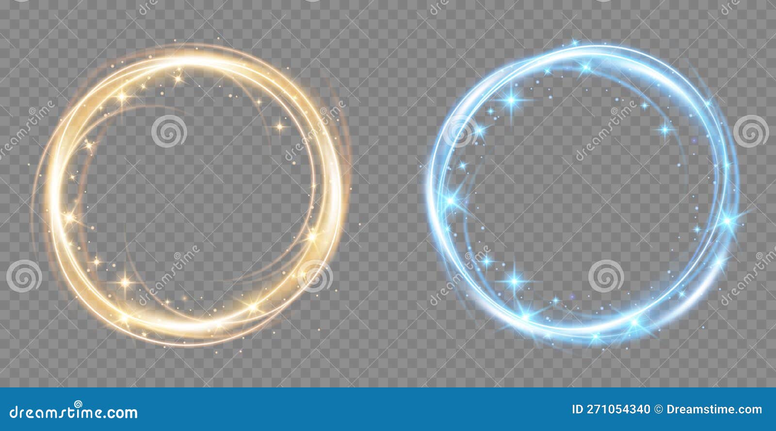 Glow Light Effect. Ribbon Glint. Abstract Rotational Border Lines Stock ...