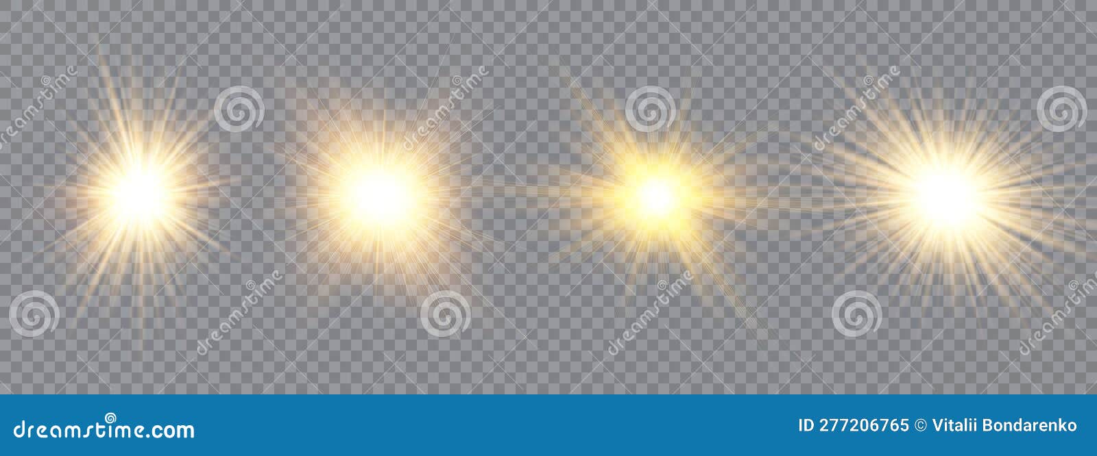 Glow Light Effect Set. Star Burst with Sparkles. Sun. Vector ...