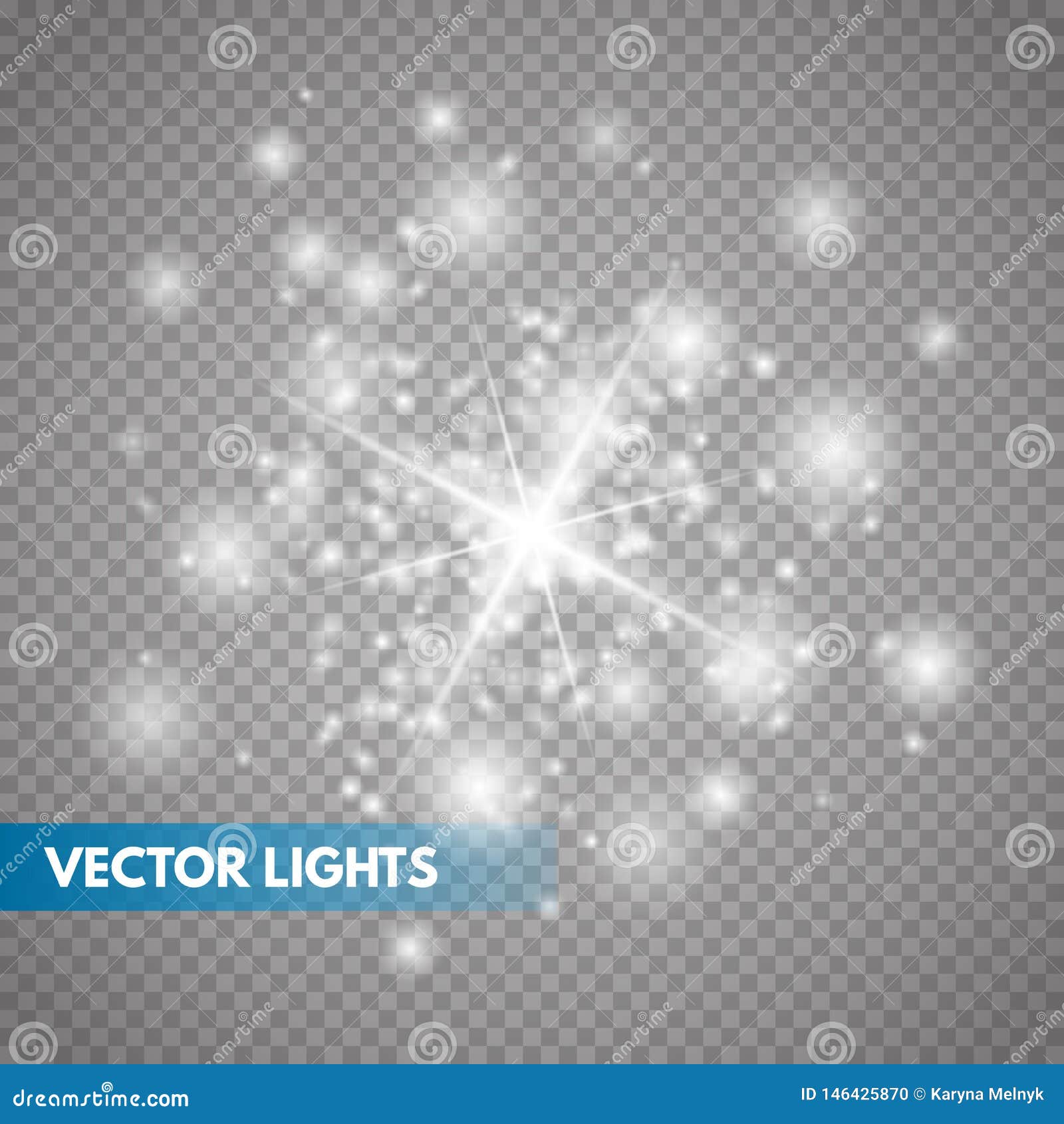 Glow Light Effect. Sparkle Dust Stock Vector - Illustration of bokeh ...