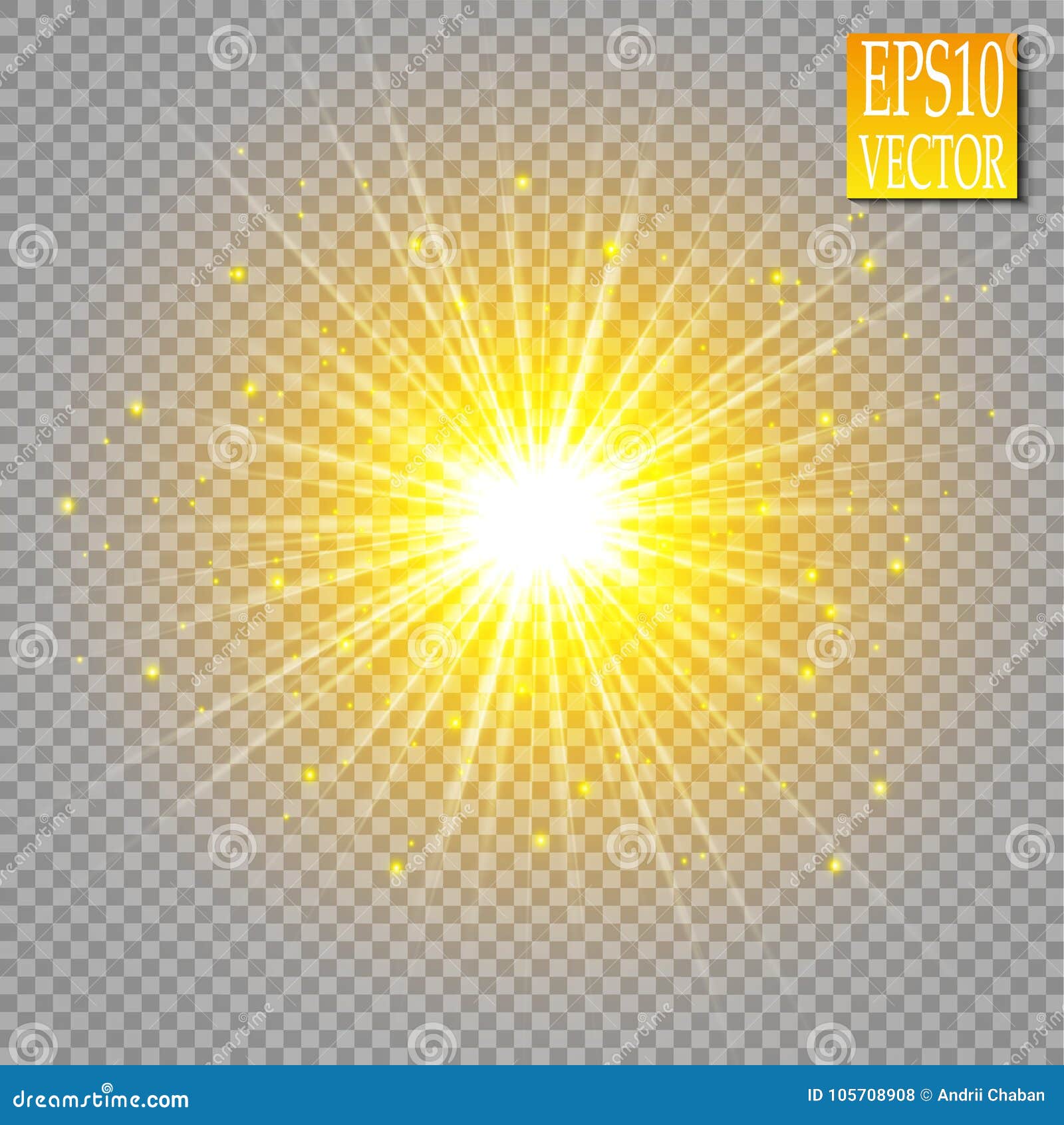 Glow Light Effect. Star Burst with Sparkles Stock Vector - Illustration ...