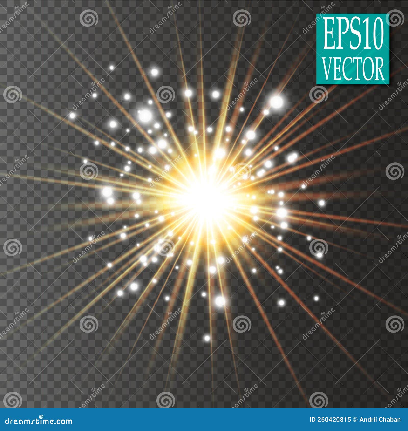 Glow Light Effect. Star Burst with Sparkles Stock Vector - Illustration ...