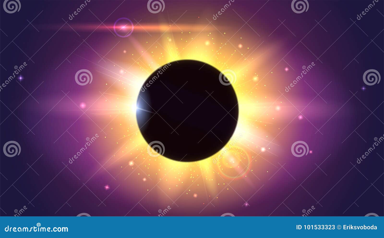 Glow Light Effect. Star Burst with Sparkles. Solar Eclipse ...