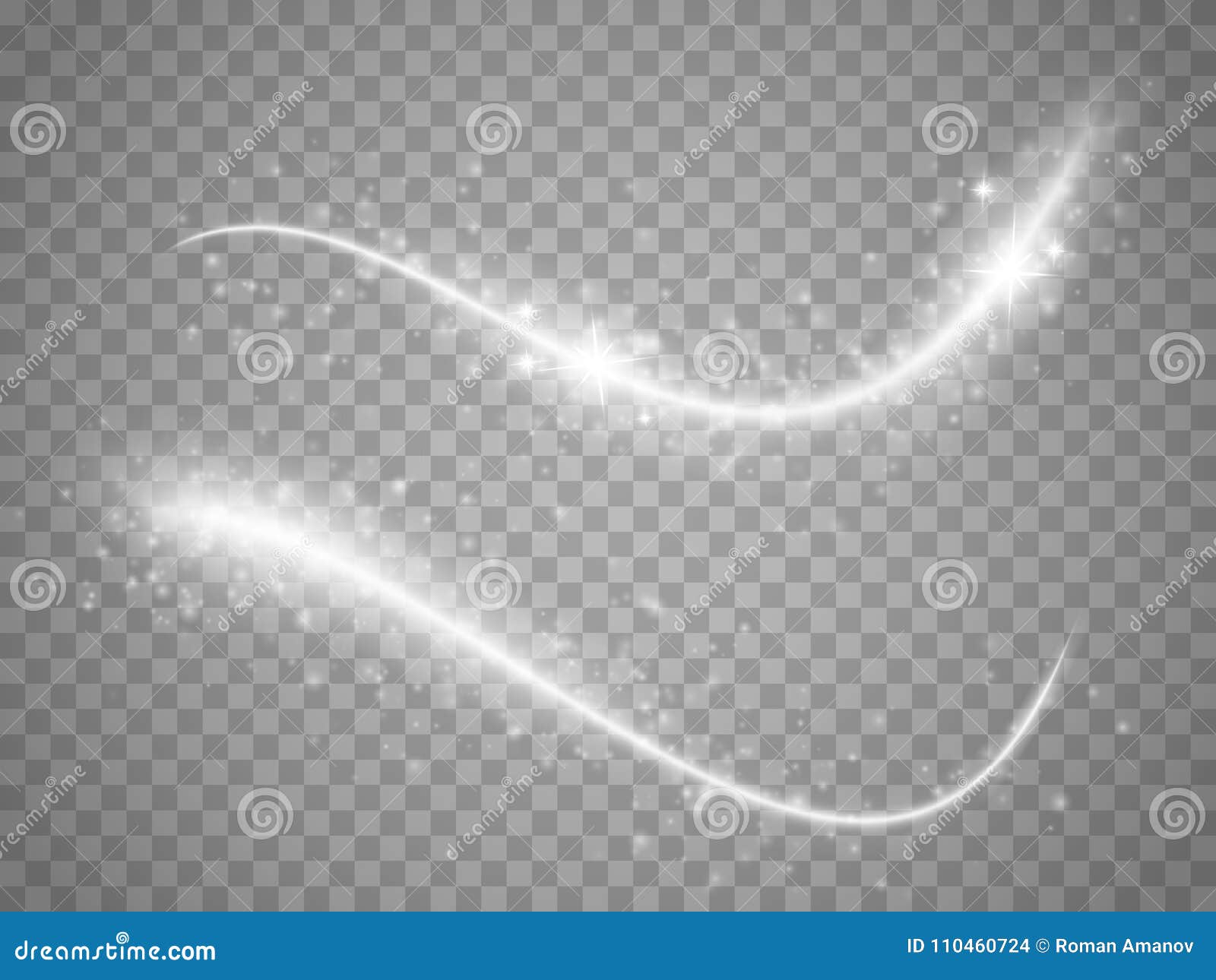 Glow Light Effect. Vector Magic Concept. Twinkle Particles with Lines ...