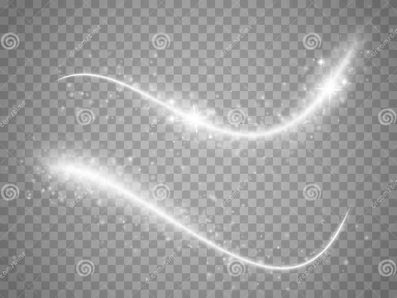 Glow Light Effect. Vector Magic Concept. Twinkle Particles with Lines ...
