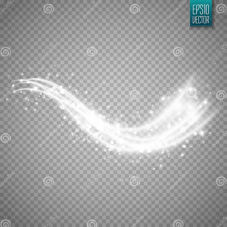 Glow Light Effect. Vector Magic Concept. Twinkle Particles with Lines ...