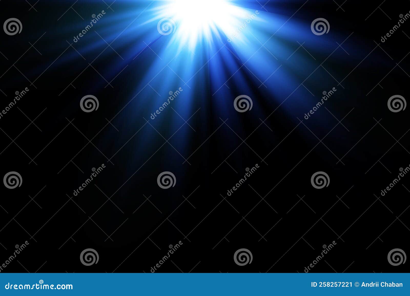 Glow Light Effect with White and Blue Sparks Shining with Special Light ...