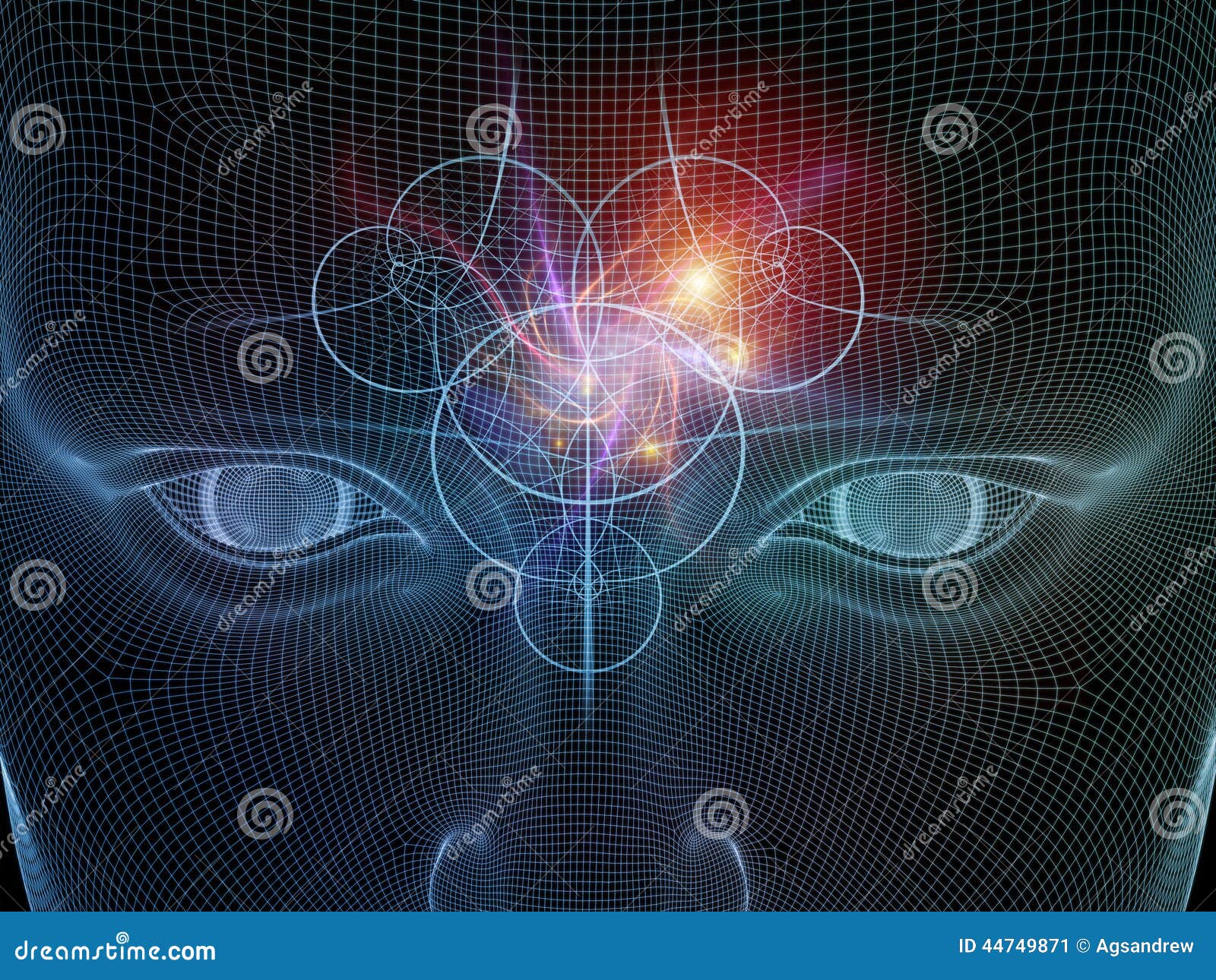 Glow of the mind stock illustration. Illustration of pattern - 44749871