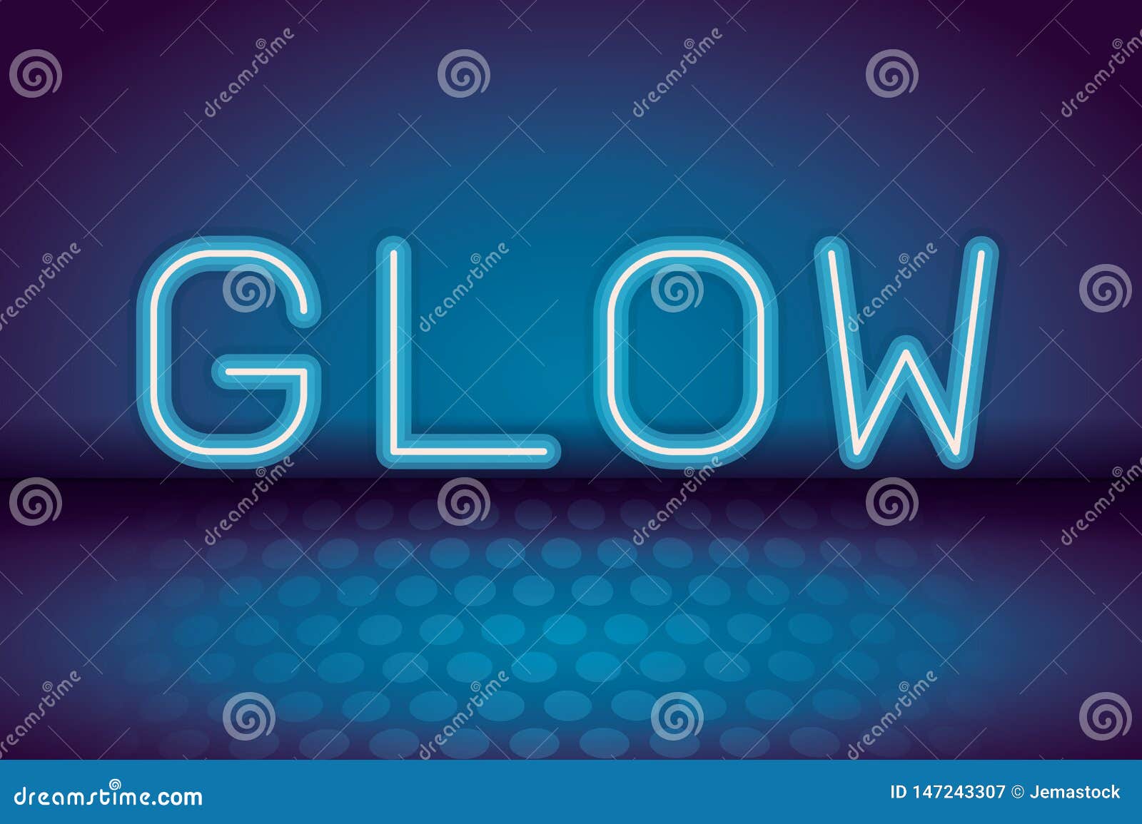 Glow neon advertising stock vector. Illustration of template - 147243307