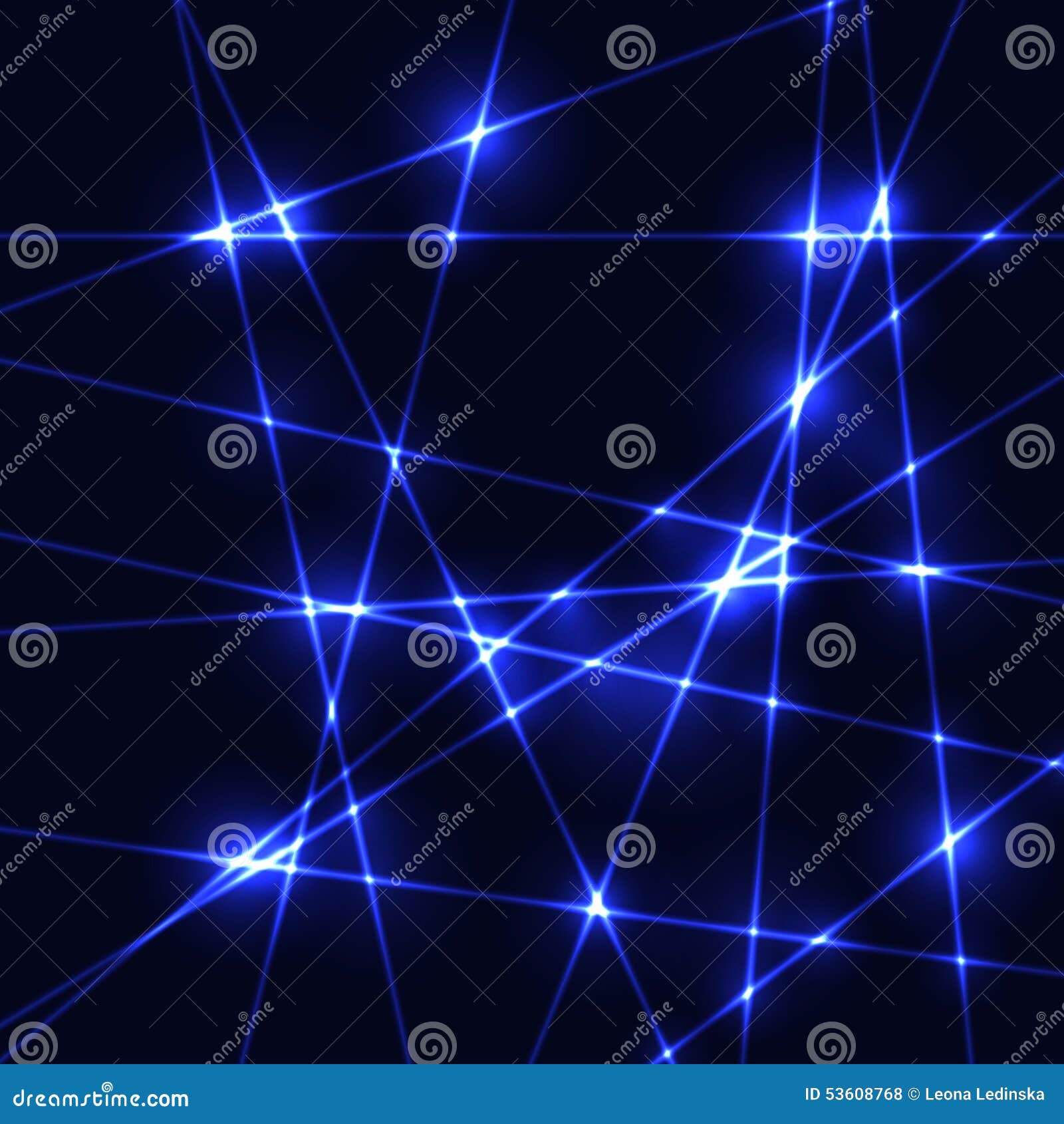 Glow Neon Blue Laser on Dark Background Stock Vector - Illustration of ...