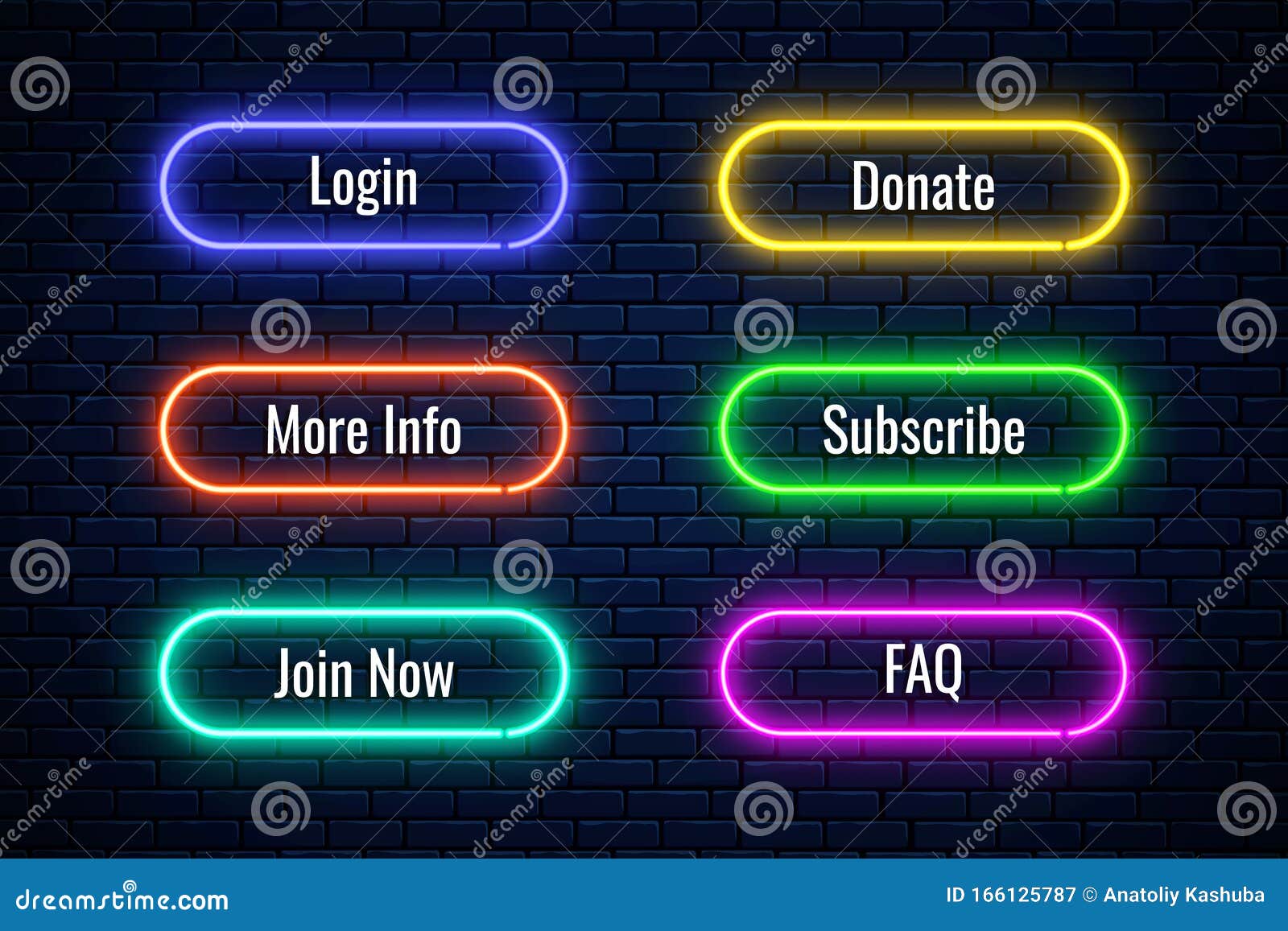 Set Of Glow Action Buttons. Neon Web Submit Form, Modern Transition ... Set Of Glow Action Buttons. Neon Web Submit Form, Modern Transition ...