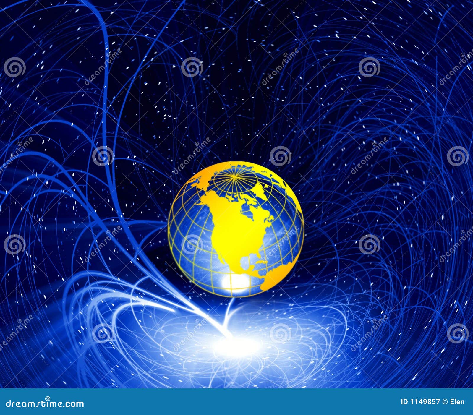 Glow planet Earth stock illustration. Illustration of digital - 1149857