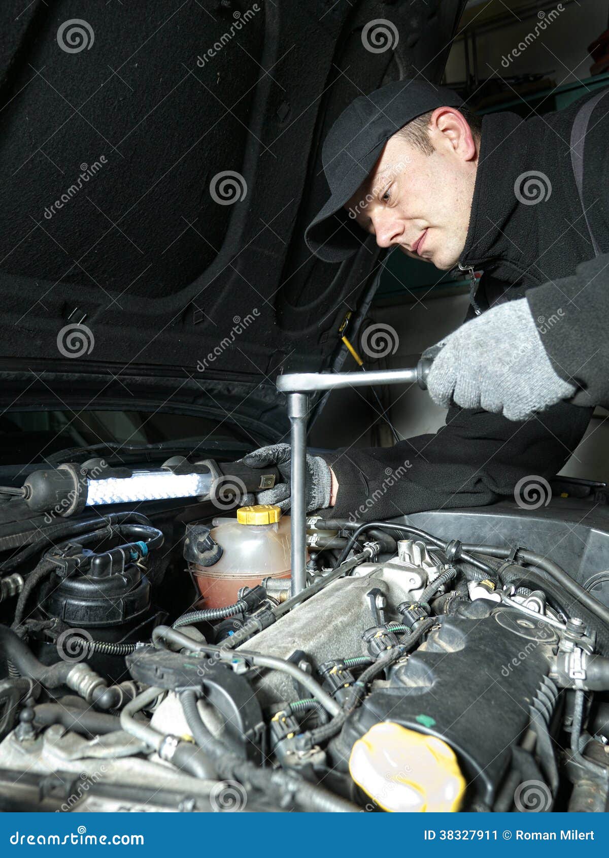 Glow plug replacement stock image. Image of people, automobile - 38327911