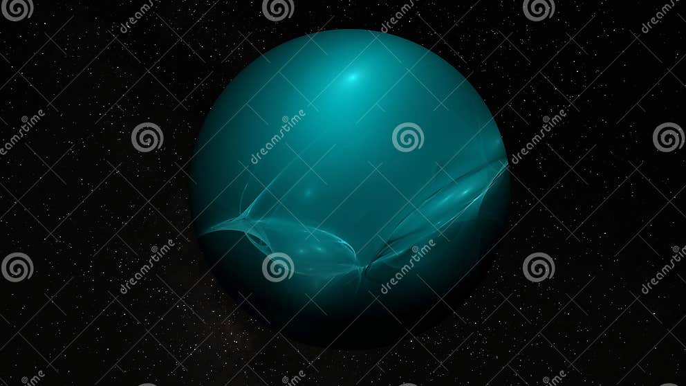Glow Sphere Planet Structure in Space Stock Illustration - Illustration ...