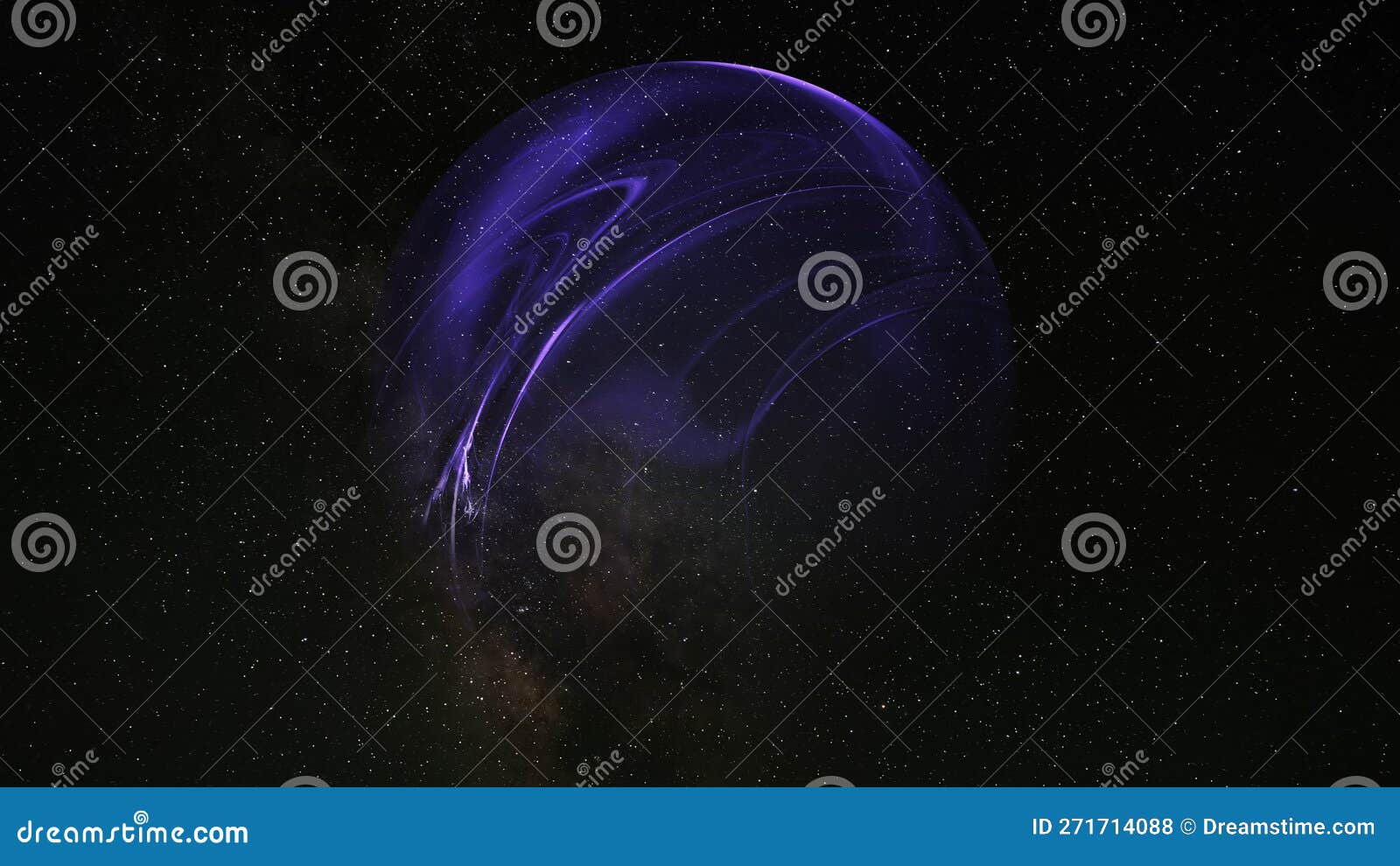Glow Sphere Planet Structure in Space Stock Illustration - Illustration ...