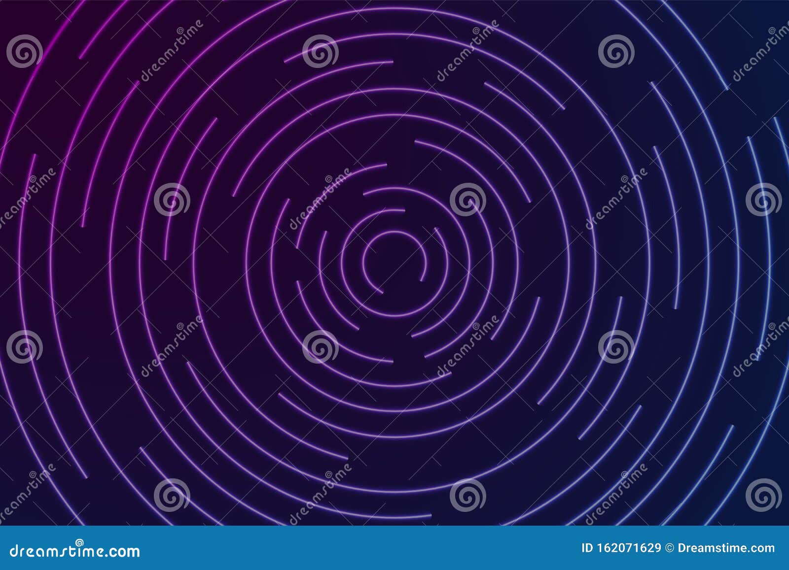 Glow Spin Neon Circles Abstract Background. Vector Stock Vector ...