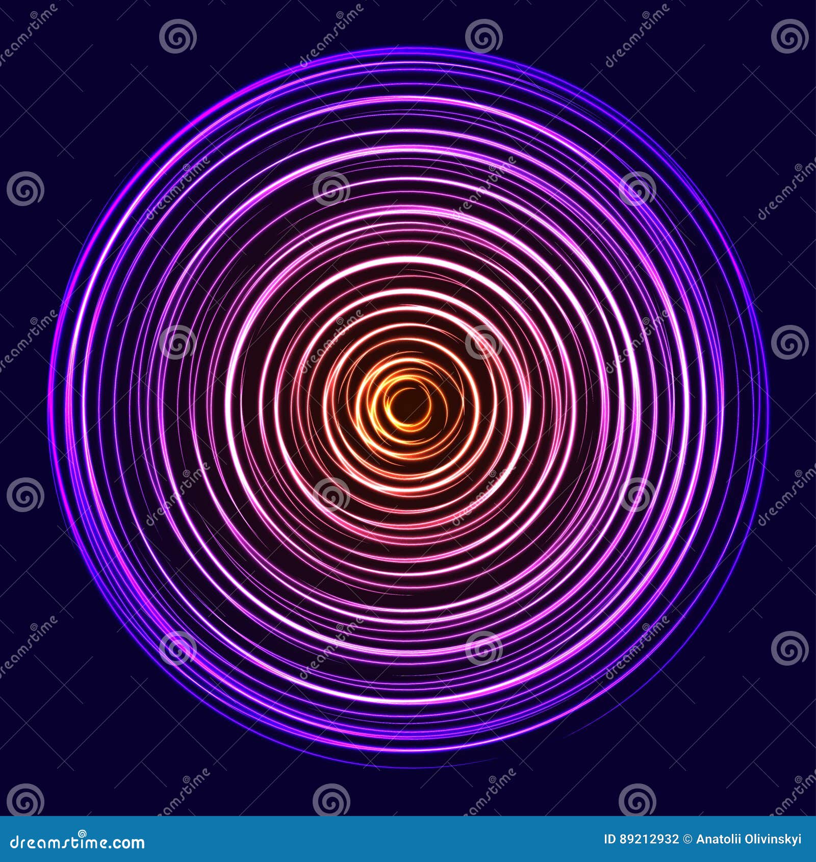 Glow spin neon circles stock vector. Illustration of inside - 89212932