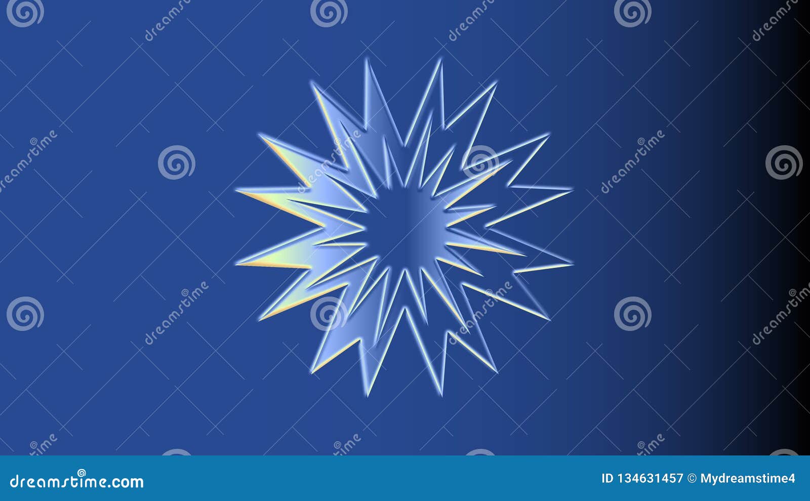 Glow Star 3d illustration stock illustration. Illustration of sign ...