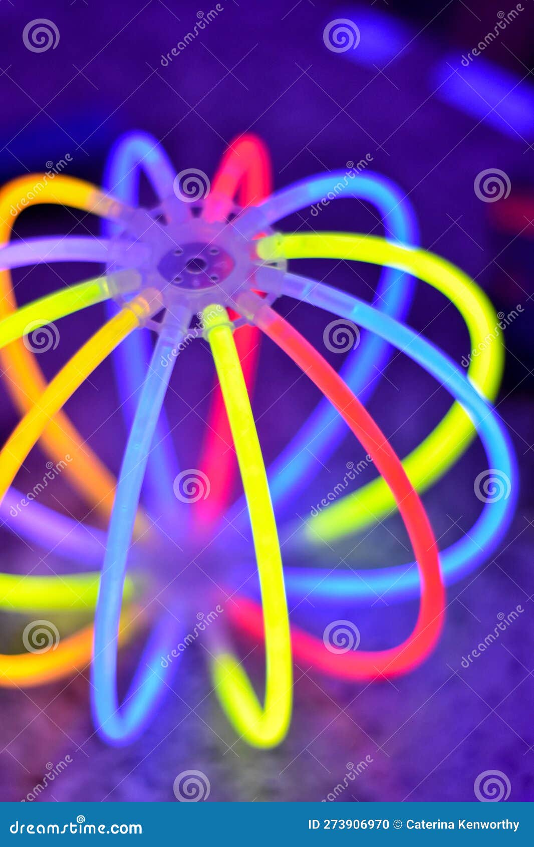Glow Stick Globe at a Party Stock Photo - Image of indoors, abstract ...