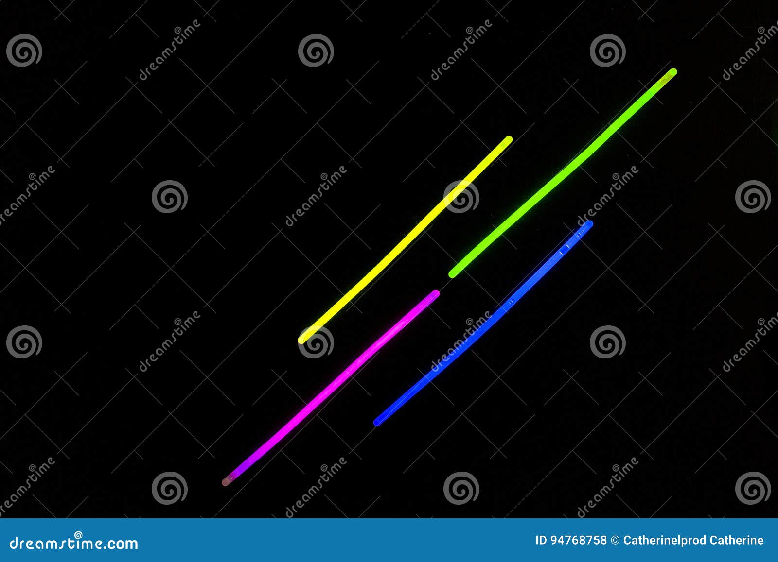 Glow Sticks Fluorescent Lights Stock Illustration - Illustration of ...