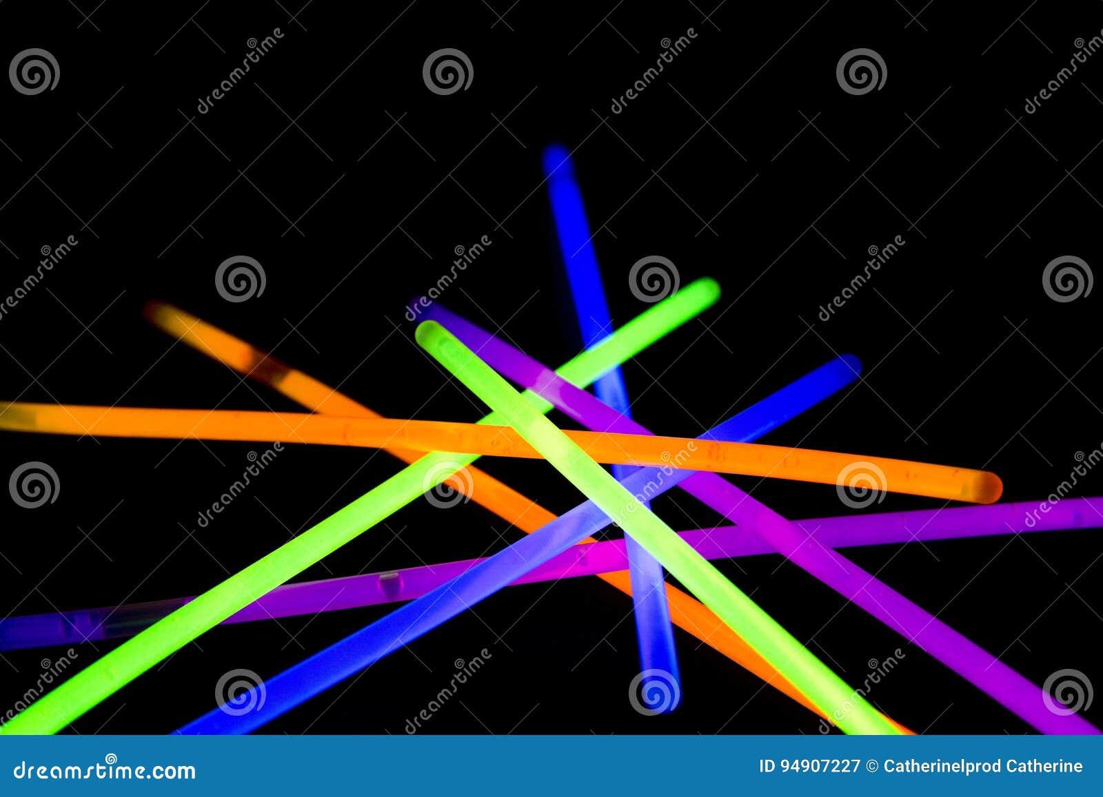 Glow Sticks Fluorescent Lights Stock Image - Image of night, electronic ...
