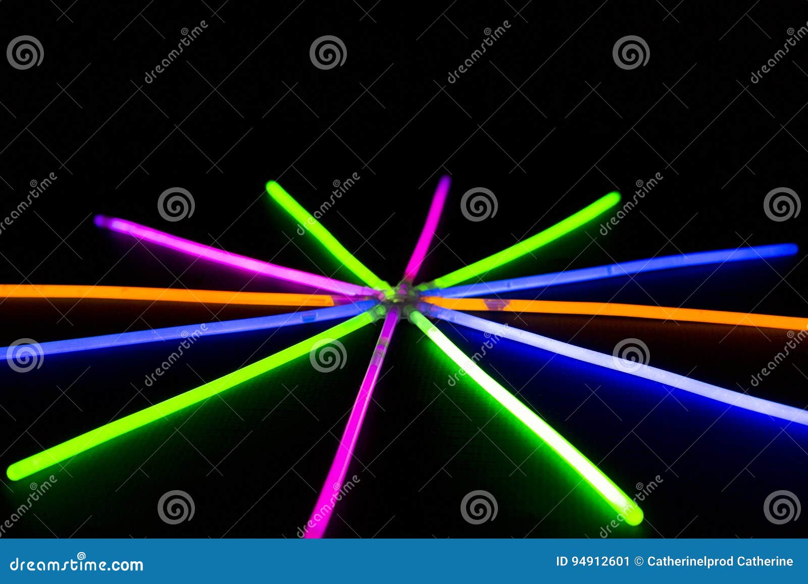 Glow Sticks Fluorescent Lights Stock Image - Image of colorful, green ...